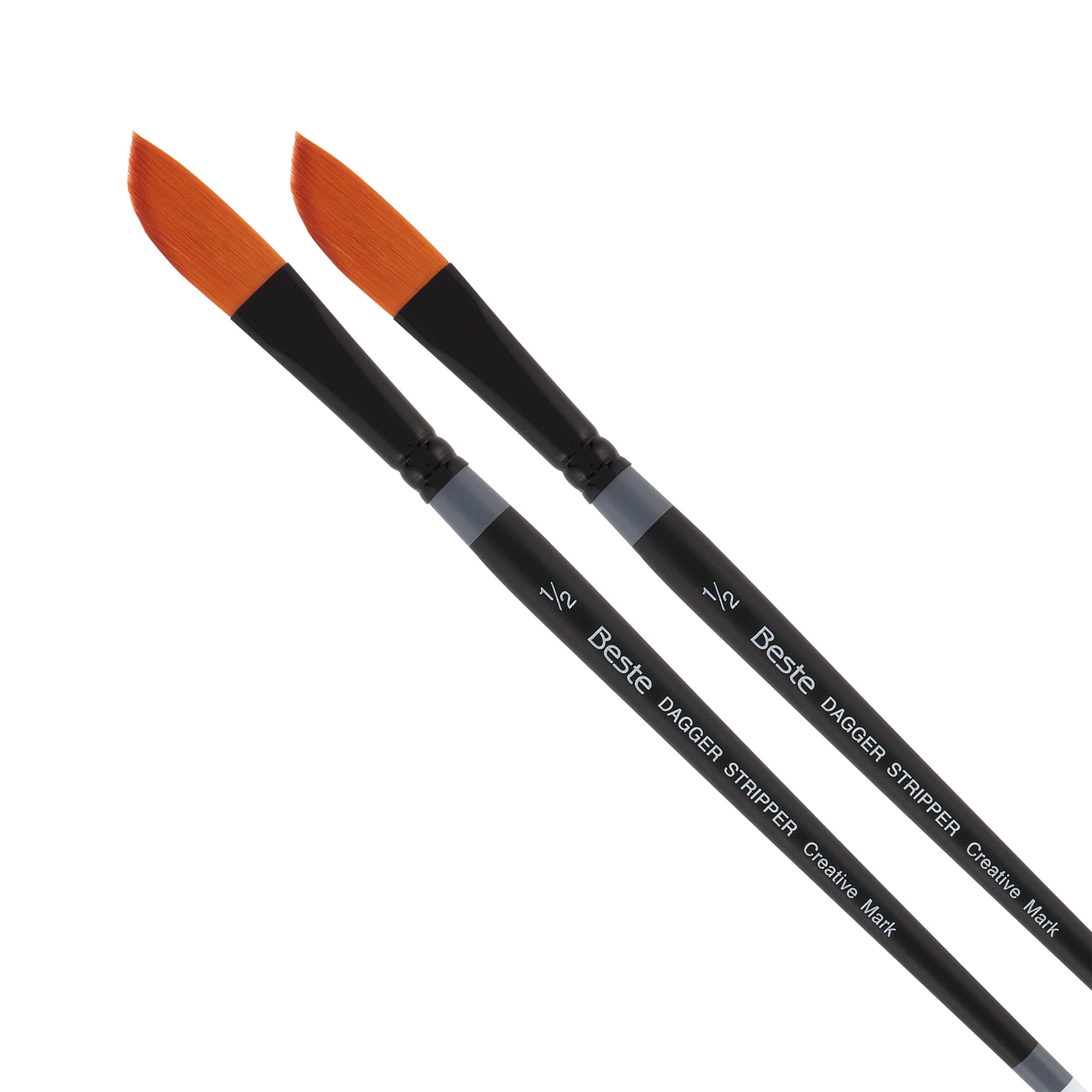 Creative Mark Beste Golden Taklon Dagger Striper 1/2" Pack of 2 Artist ...