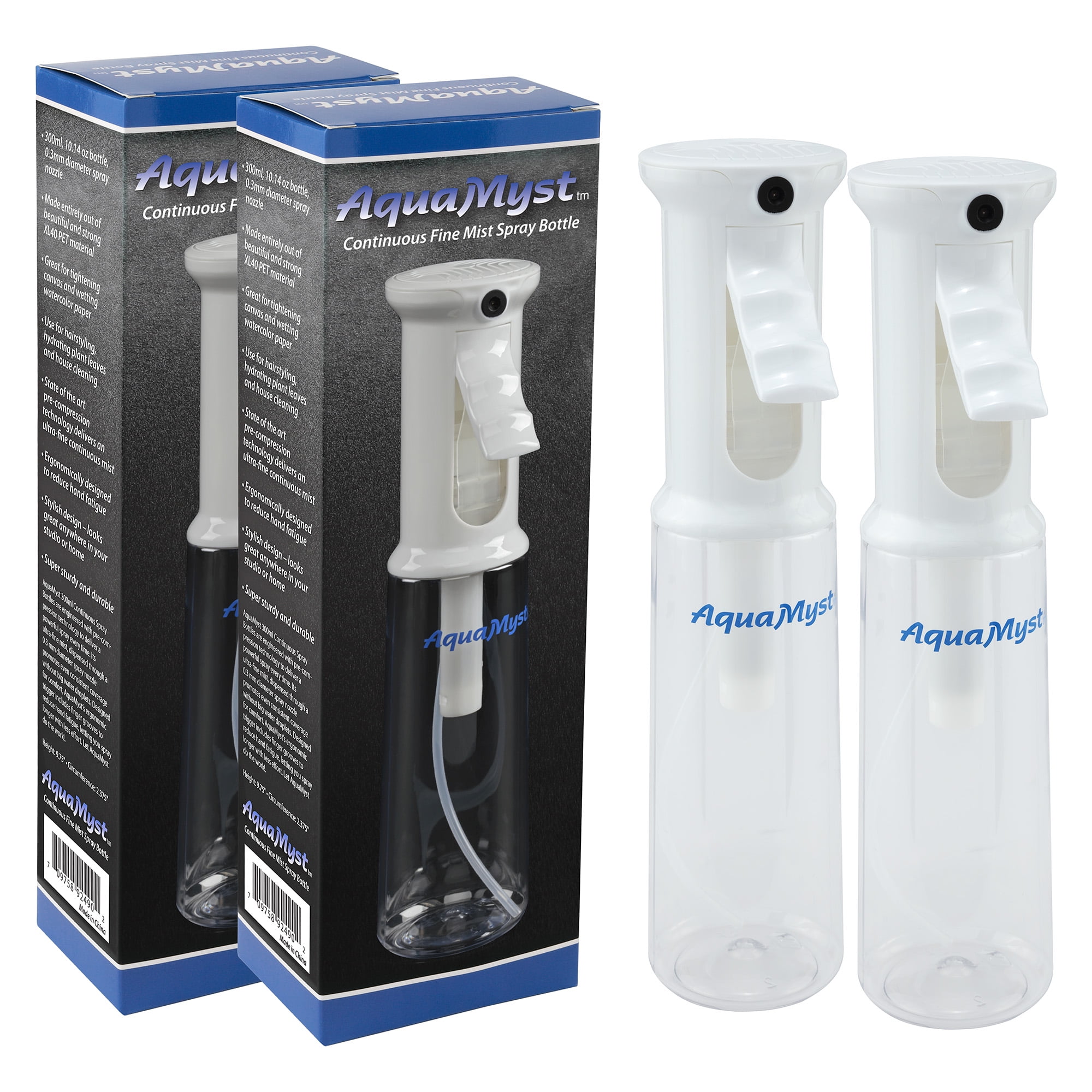 Creative Mark AquaMyst 300 ml Continuous Mist Spray Bottle - 2-Pack ...