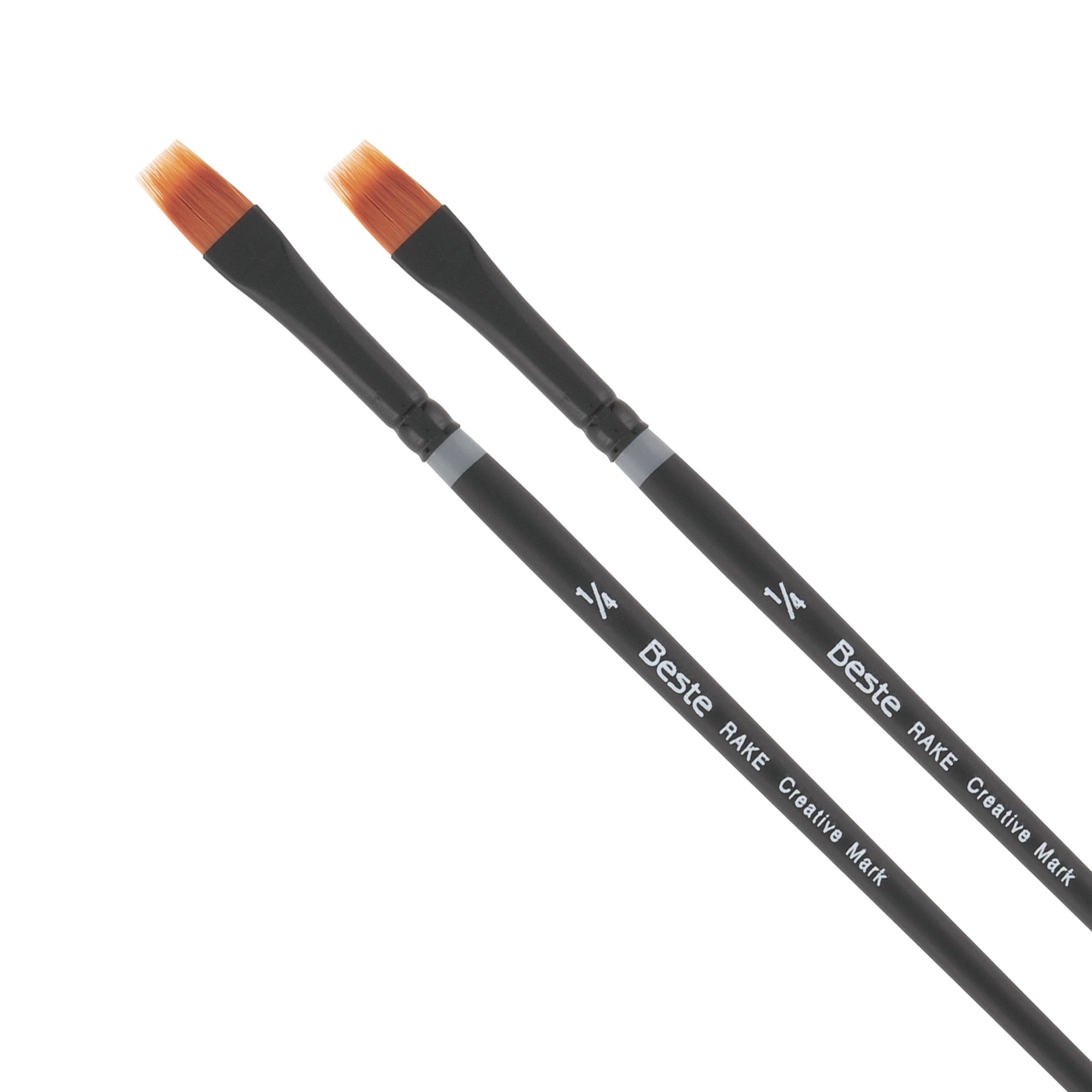 Creative Mark Beste Golden Taklon Hair Brushes - Rake - 1/4" - 2 Pack ...