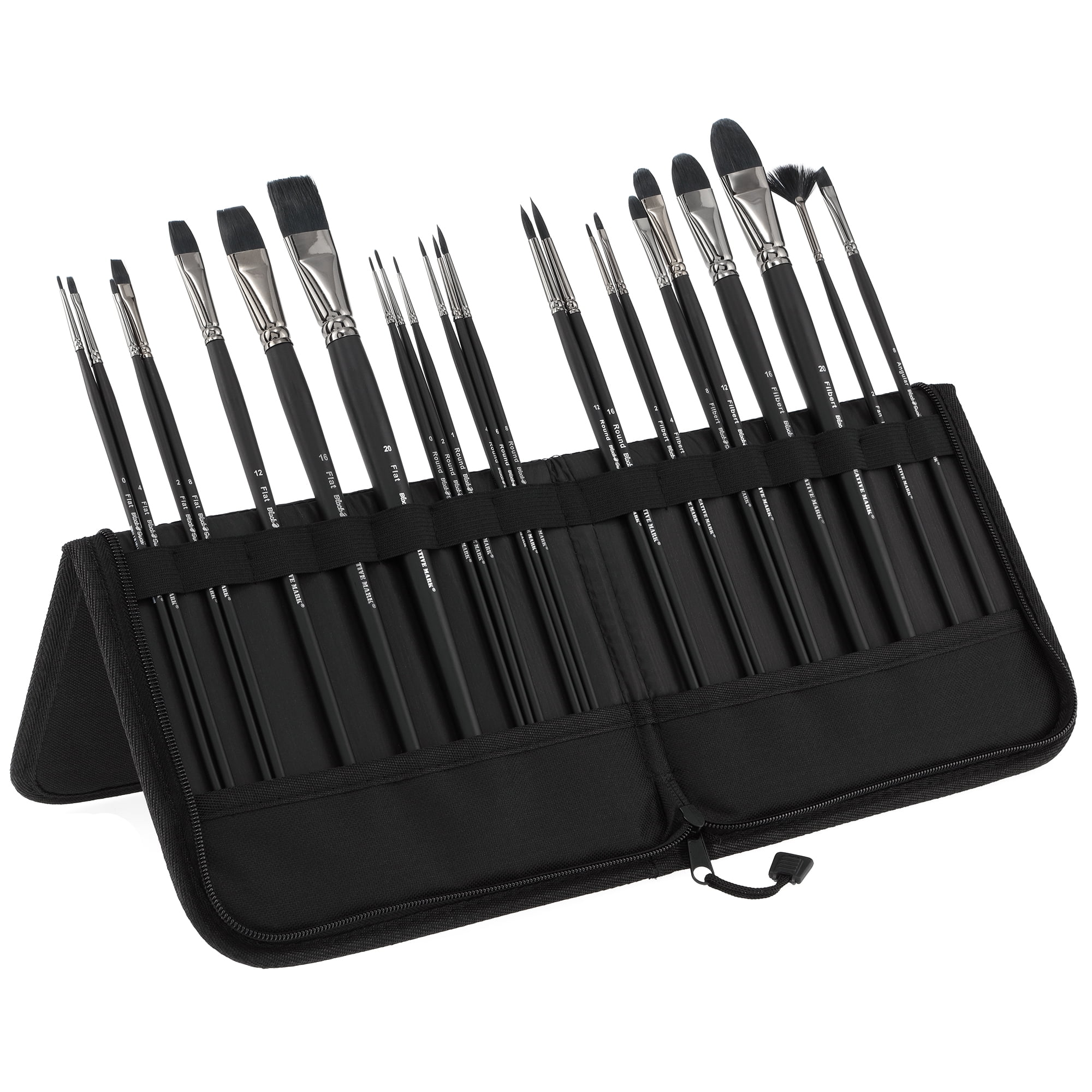 Creative Mark Black Swan Paint Brush Set Synthetic Red Sable Brushes ...