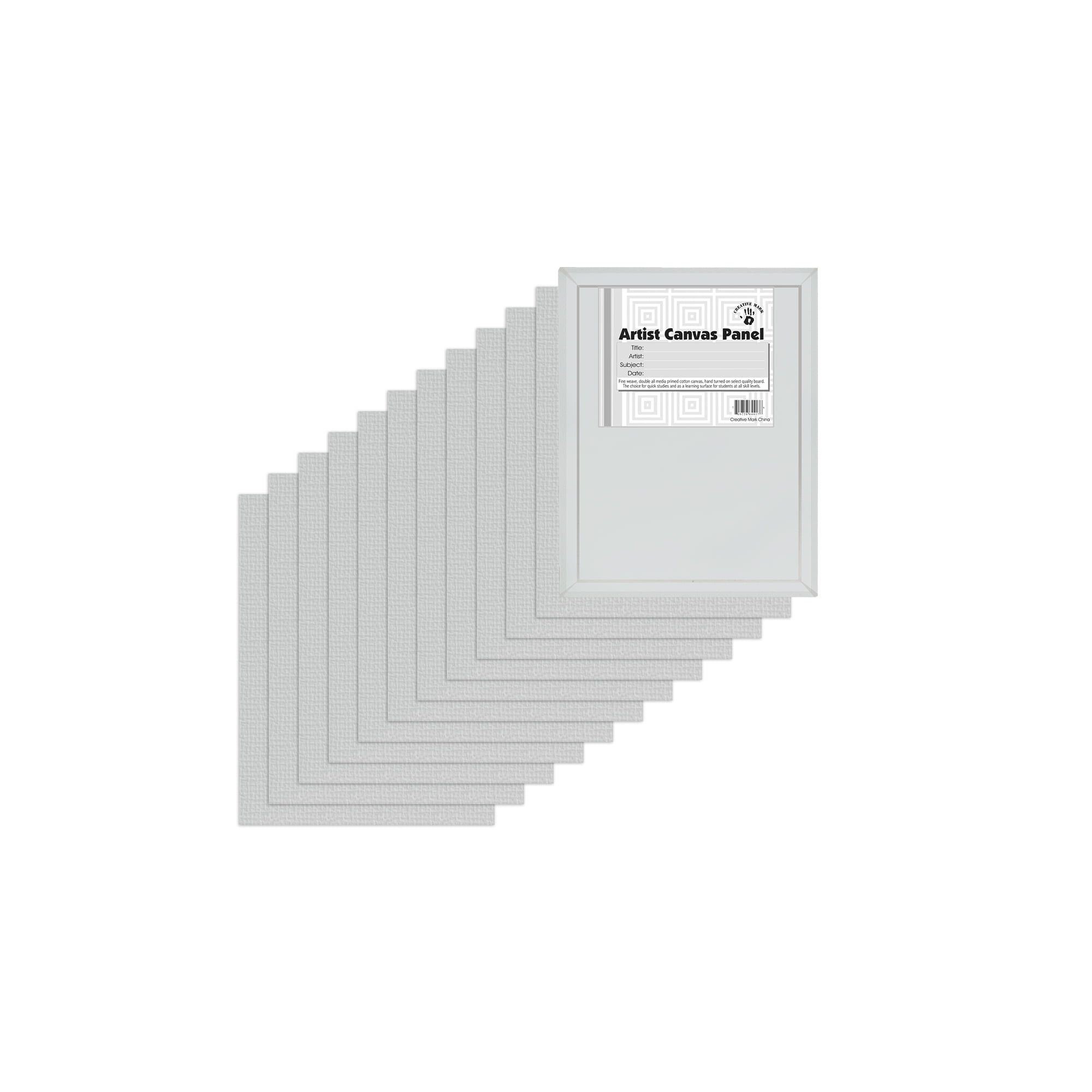 Creative Mark Cotton Canvas Panels 12 Pack - 9x12" - Professional ...