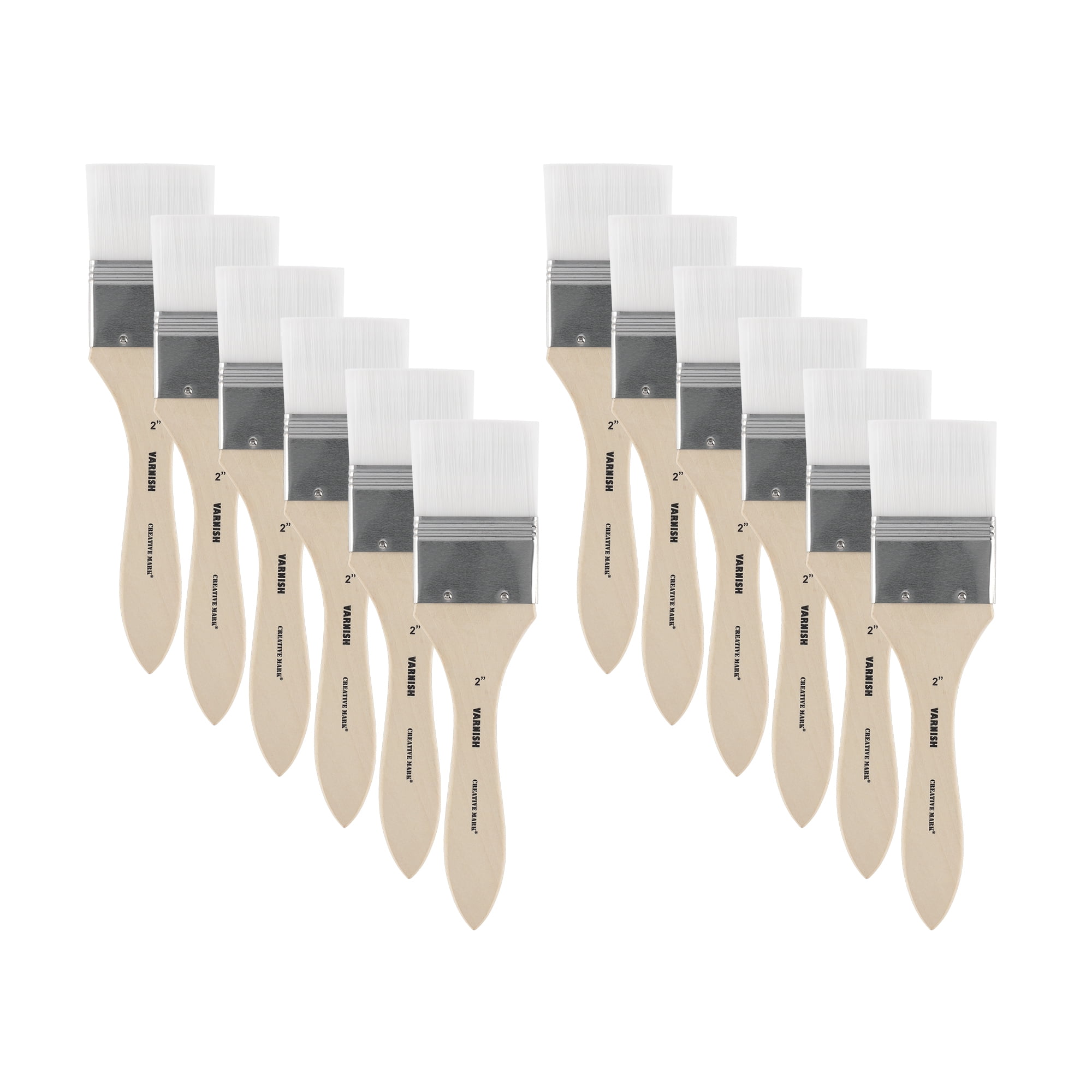 Creative Mark Disposable Varnish Brush 12 Pack - Single-Use Disposable ...