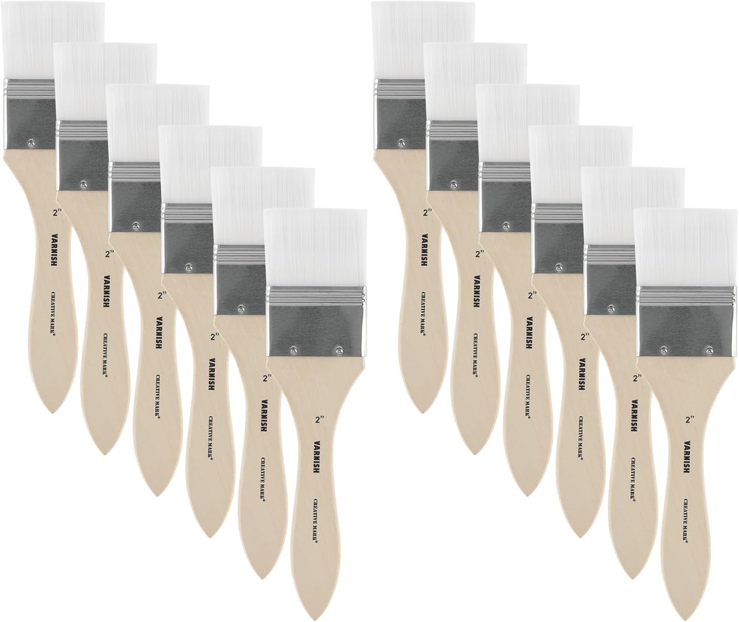 Creative Mark Disposable Varnish Brush 12 Pack - Single-Use Disposable Brushes for Varnish, Most ...
