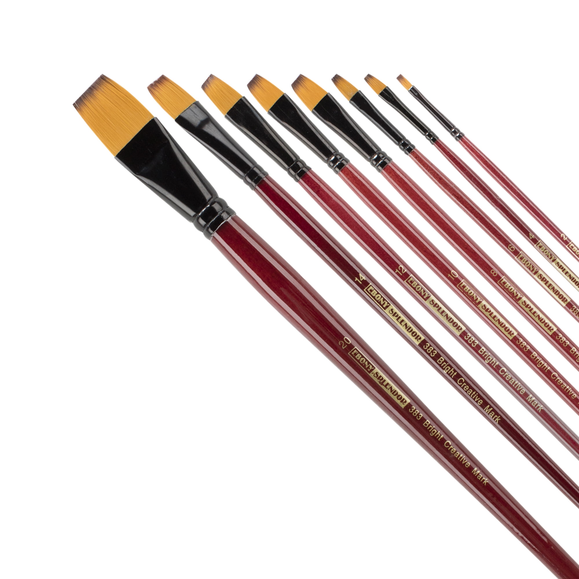 Creative Mark Ebony Splendor Long Handle Synthetic Sable Paint Brush ...