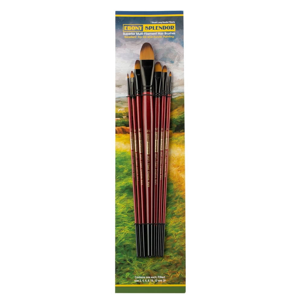 Creative Mark Ebony Splendor Long-Handled Synthetic Sable Paint Brush ...