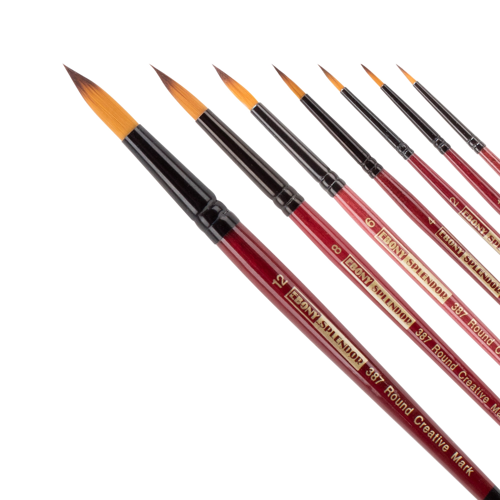Creative Mark Ebony Splendor Short-Handle Synthetic Sable Paint Brush ...