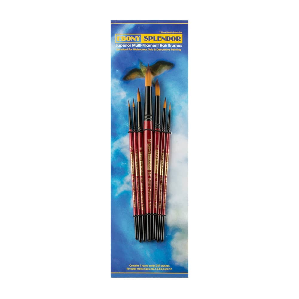 Creative Mark Ebony Splendor Short-Handled Synthetic Sable Paint Brush ...