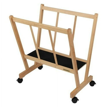 MEEDEN Wood Large Print Rack, Artist Storage Rack with Castors, Art ...