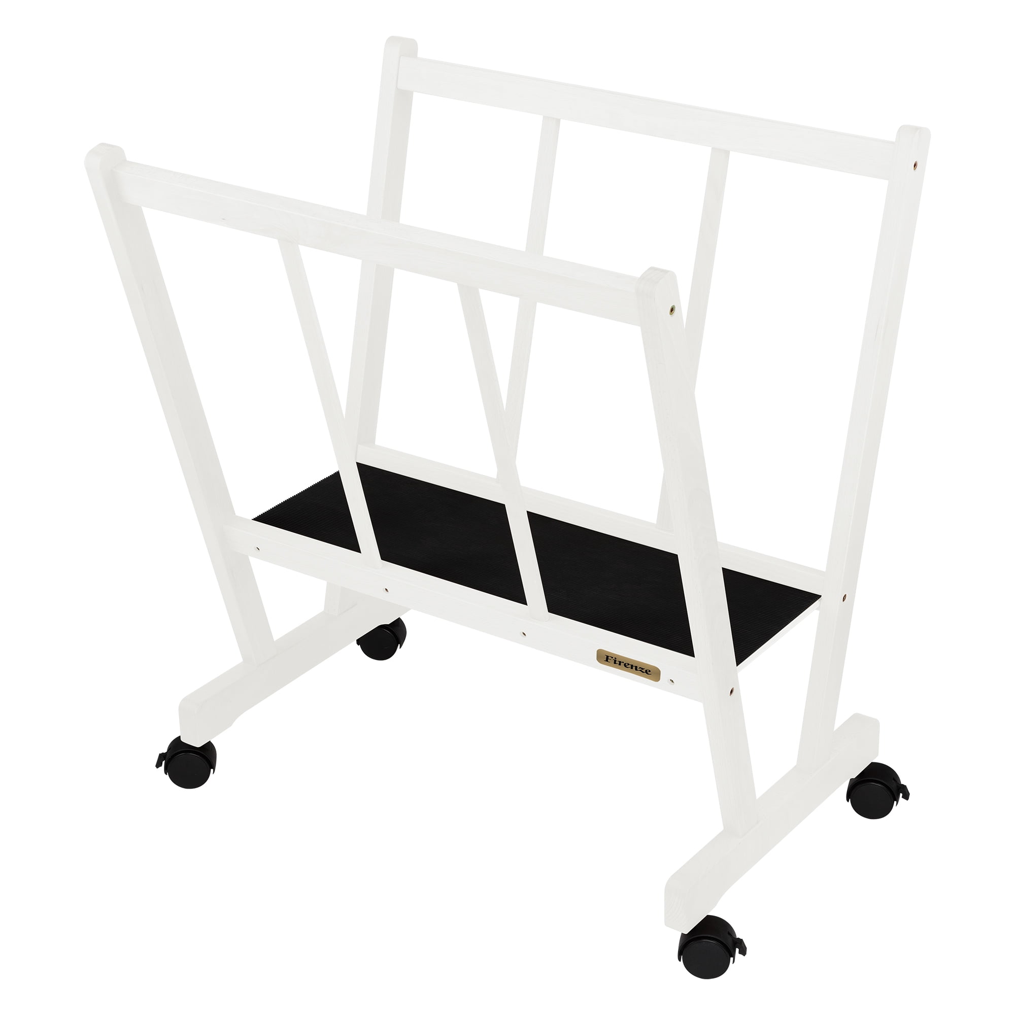 Creative Mark Firenze Wood Art Holder, Large Print Rack with Castors ...