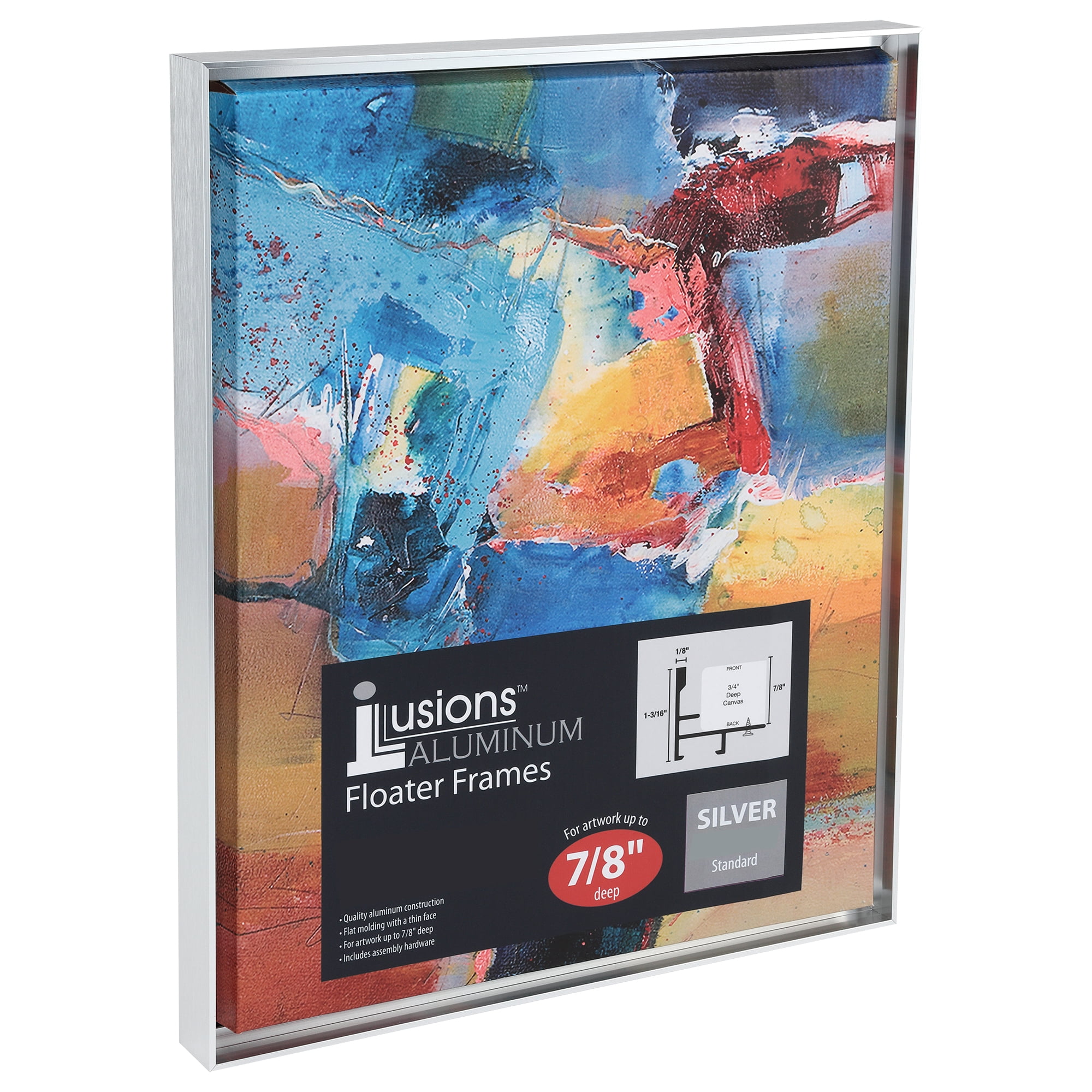 Creative Mark Illusions Aluminum Floater Frames 7/8" 2 Pack, 12x16 ...