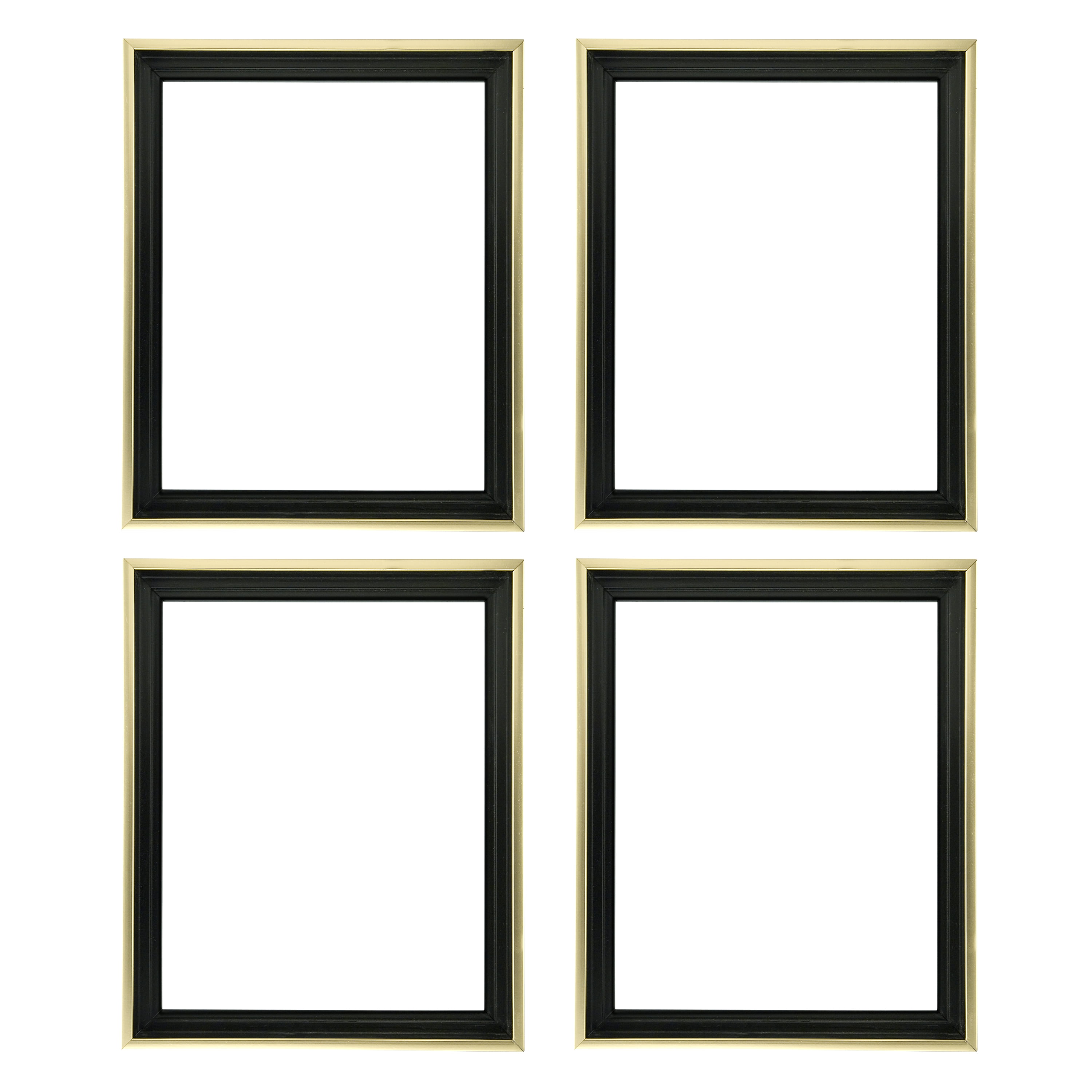 Creative Mark Illusions Floater Frames - 12x12 Walnut/Gold - 4 Pack of ...