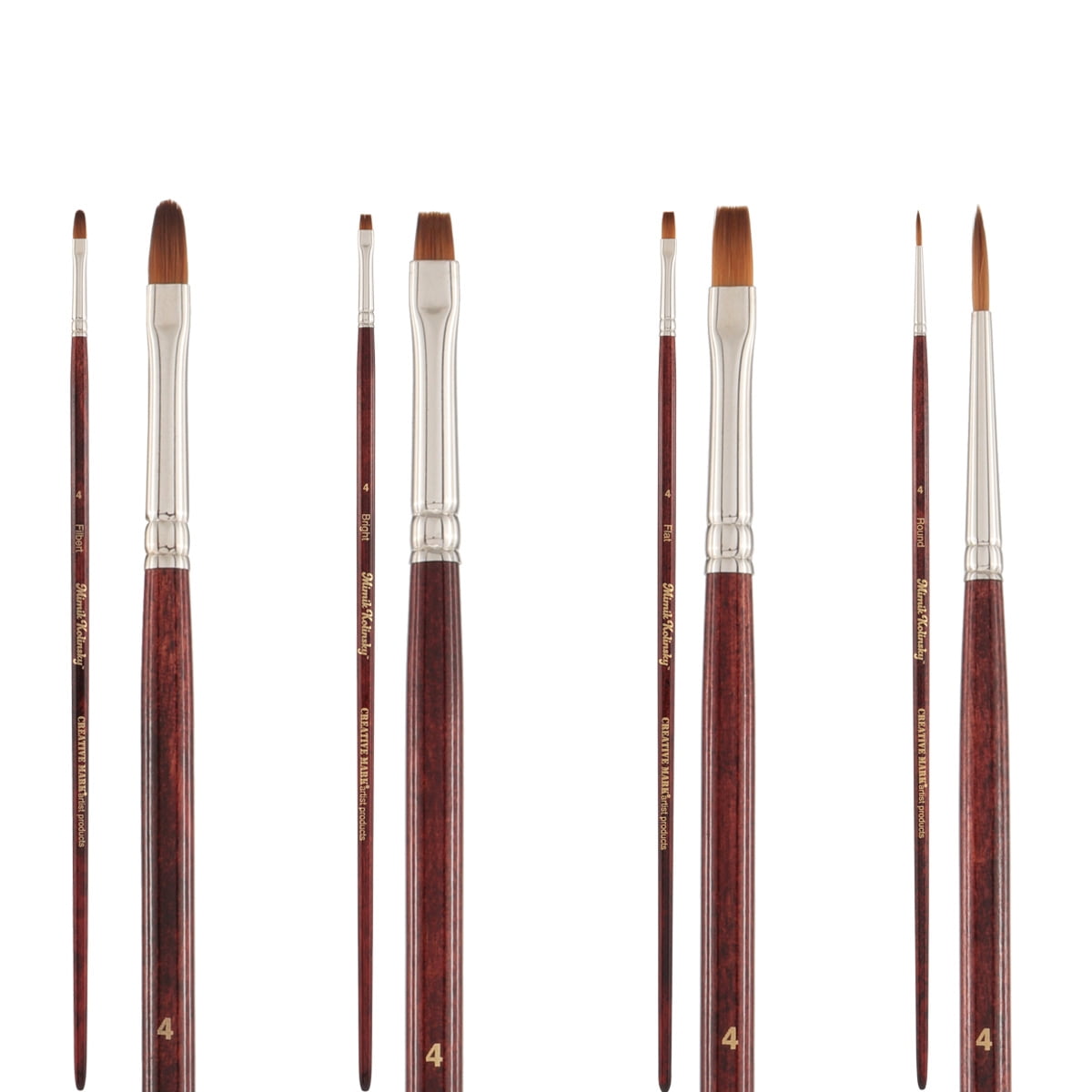 Creative Mark Mimik Kolinsky Synthetic Sable Short Handle Brushes And ...