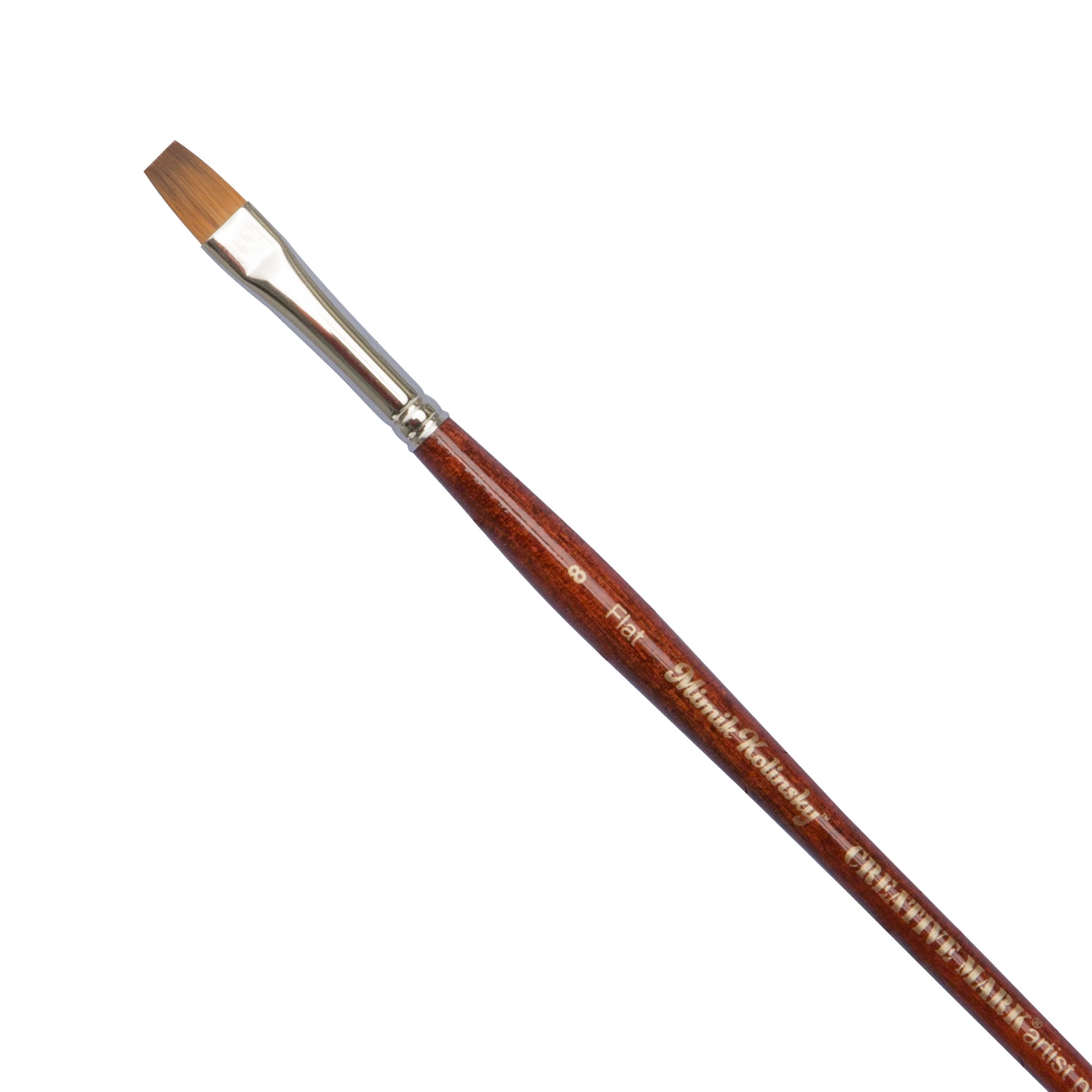 Creative Mark Mimik Kolinsky Watercolor Brush - # 8 Flat - Short Handle ...
