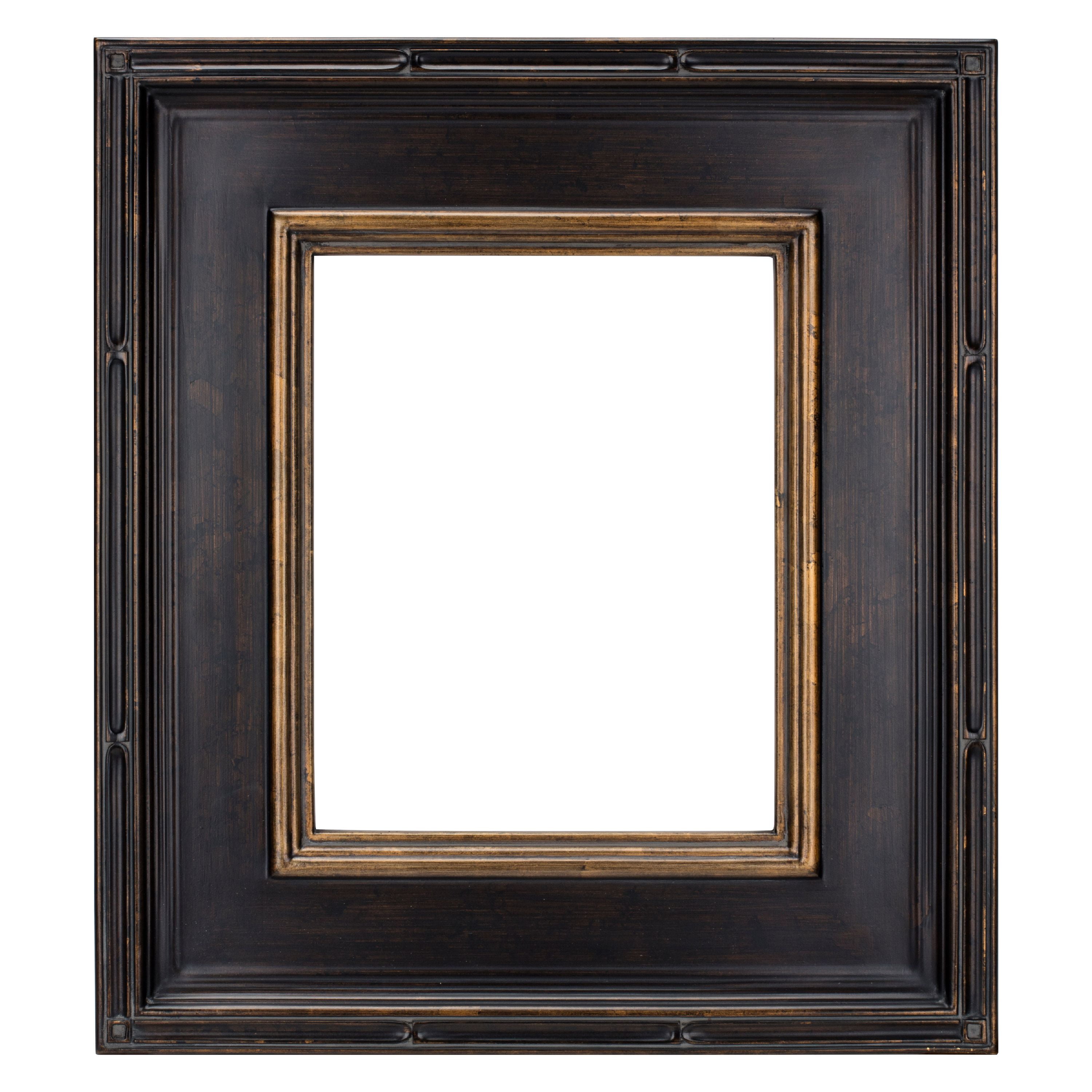 Museum Plein Aire Ornate Picture Frame - 10x10, Antique Black w/ Gold ...