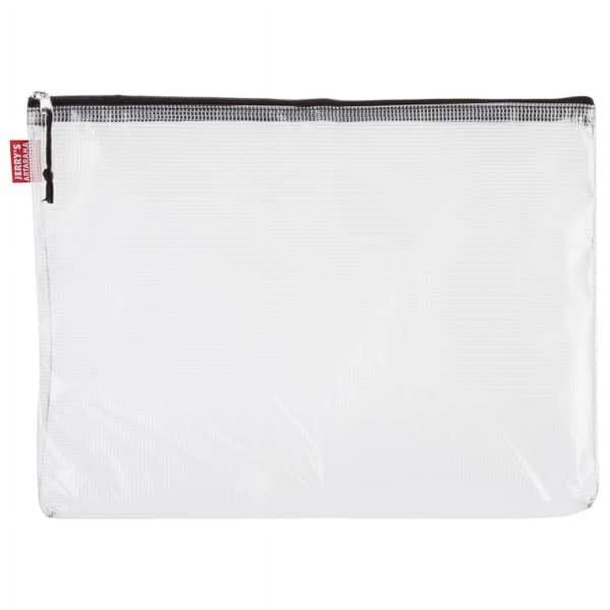 Clear Mesh Zipper Storage Organizer Bag, 10" x 14" - Waterproof Pouch ...