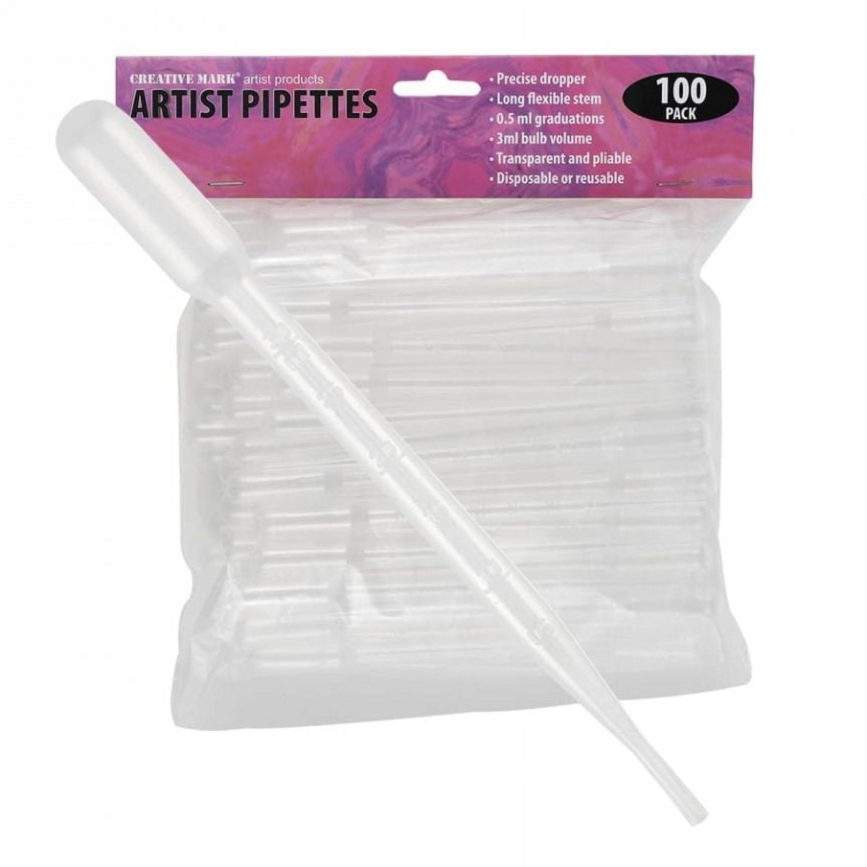 Creative Mark Plastic Pipettes - Pack of 100 - 6" Long, 3ml Volume ...