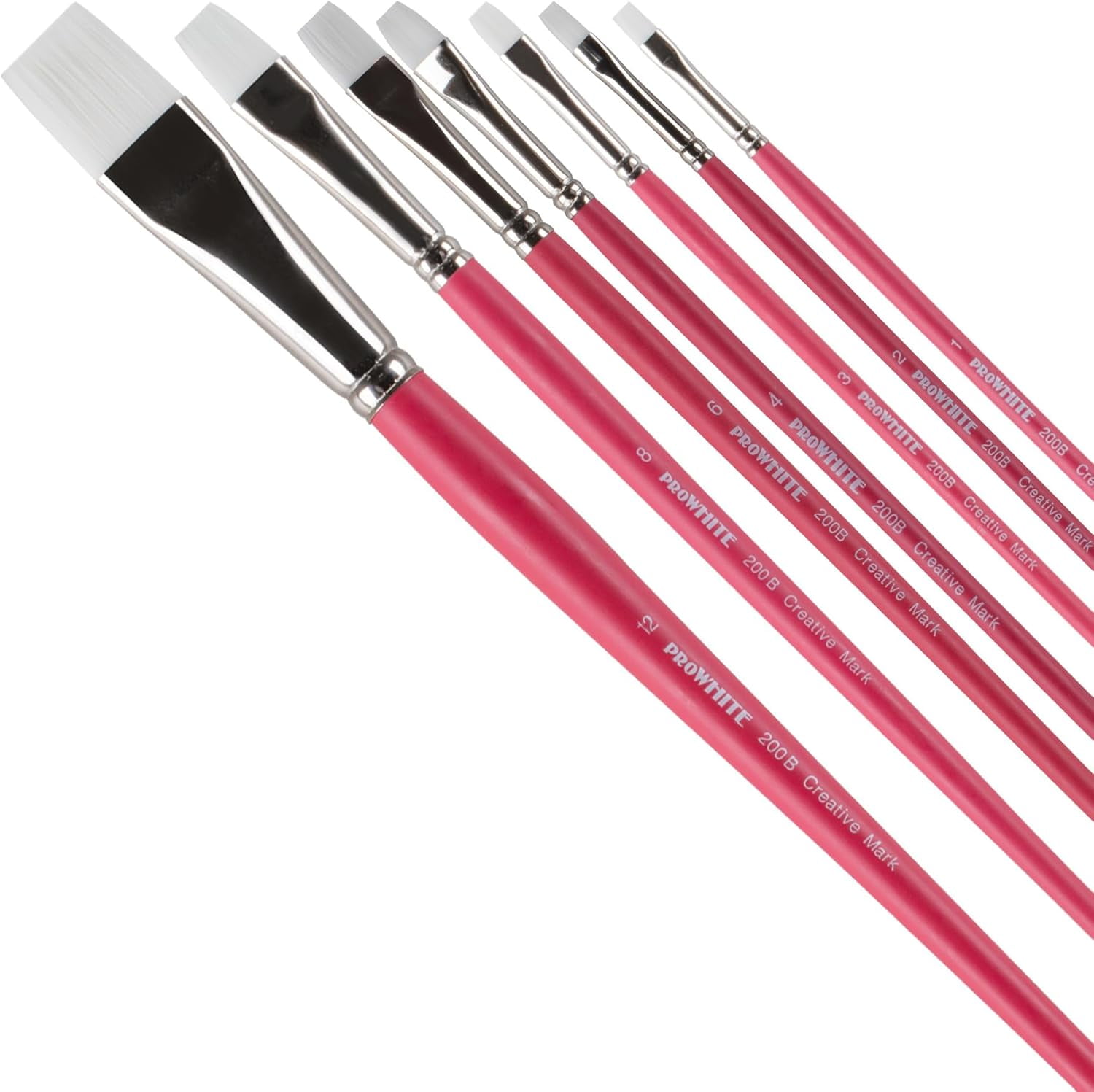 Creative Mark Pro White Soft Filament Acrylic Paint Brushes - Assorted ...