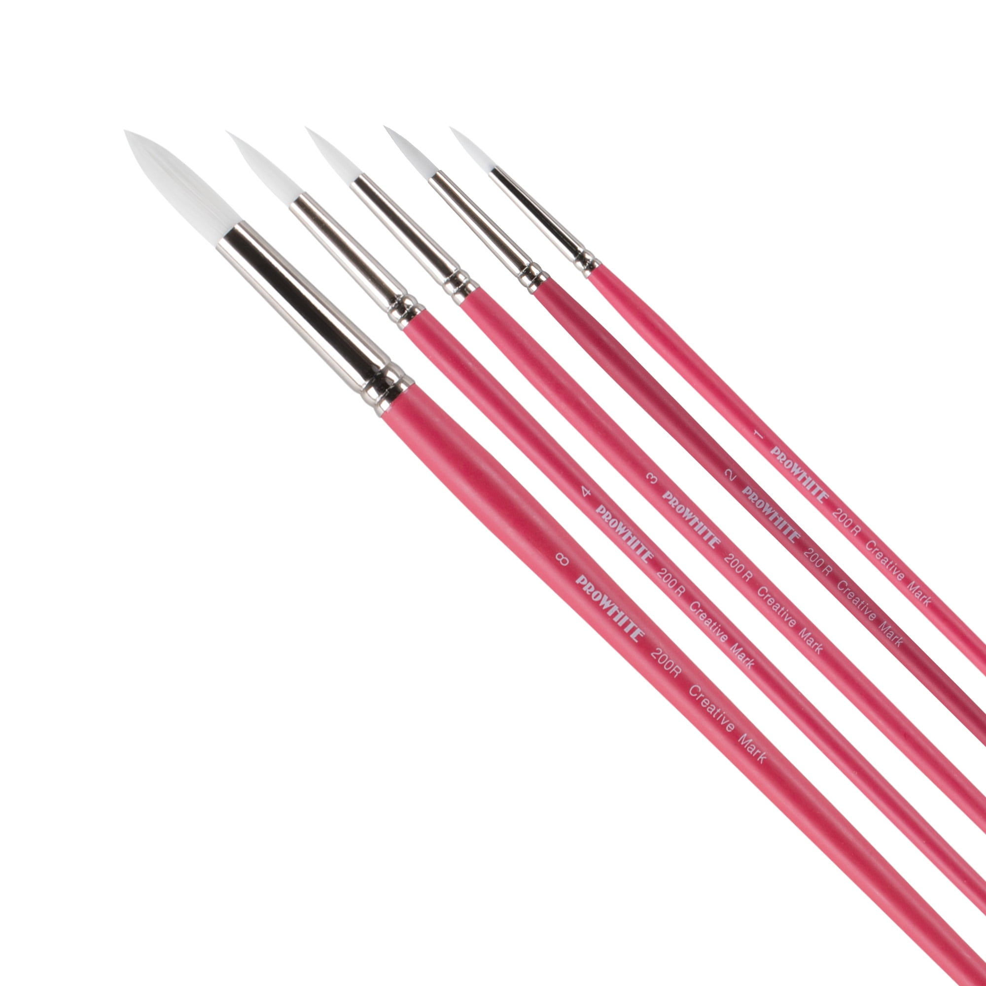 Creative Mark Pro White Soft Filament Acrylic Paint Brushes - Assorted ...