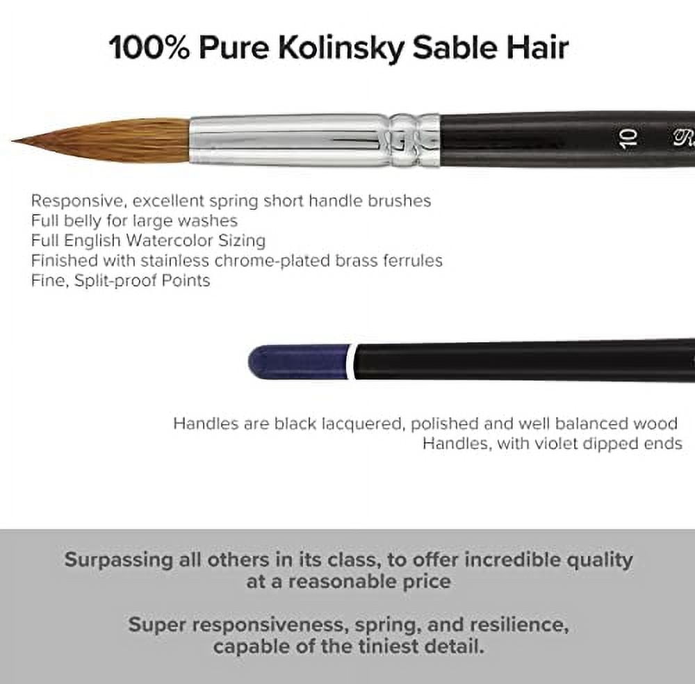 Creative Mark Rhapsody Kolinsky Sable Brushes for Professional Watercolorists - Round # 3 ...