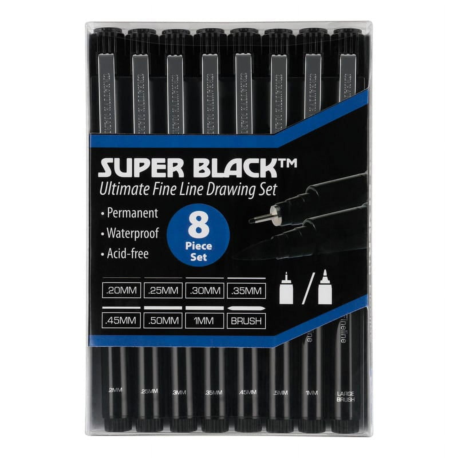 Creative Mark Ultimate Fine Line Drawing Pens Super Black, Permanent ...