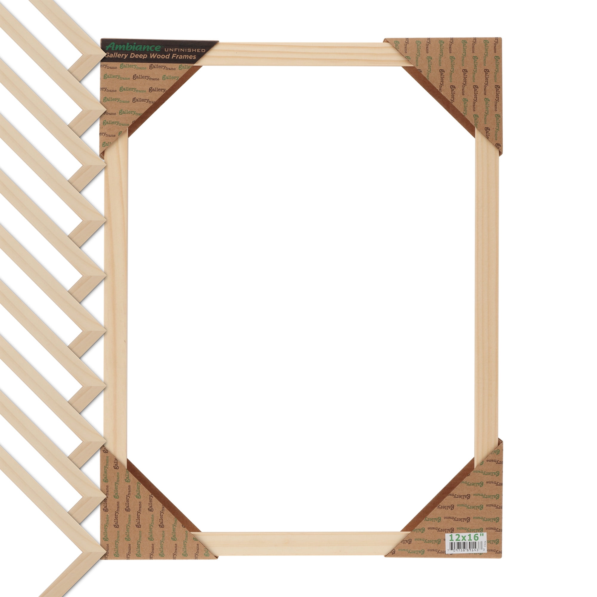 Creative Mark Unfinished Deep Gallery Frame, 10-Pack, 12x16" Open Back ...