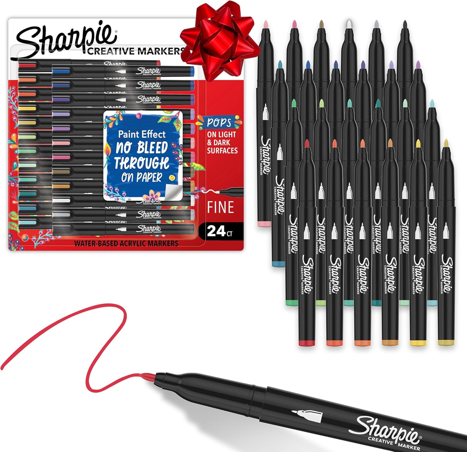 Creative Markers Variety Pack, Water-Based Acrylic Paint Markers, Fine ...