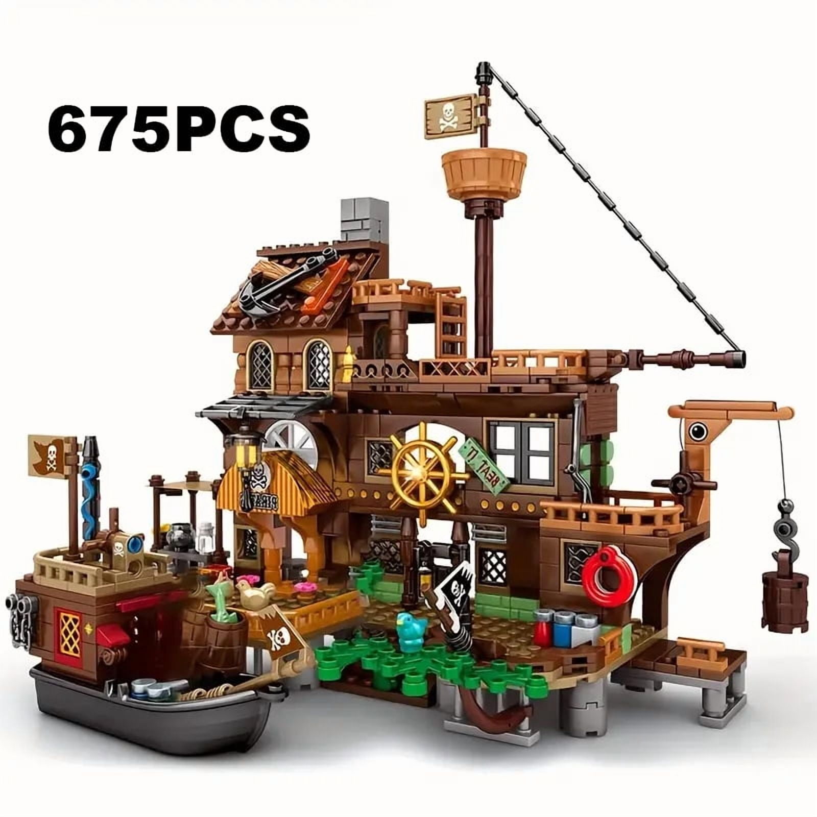 Creative Medieval Pirate Island Fortress Castle Building Blocks ...