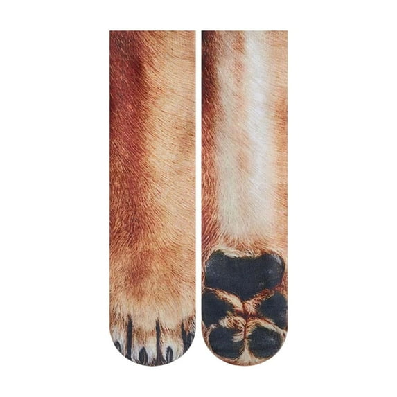 Creative Men Women Fun Socks 3D Print Animal Feet Pattern Novelty Socks ...