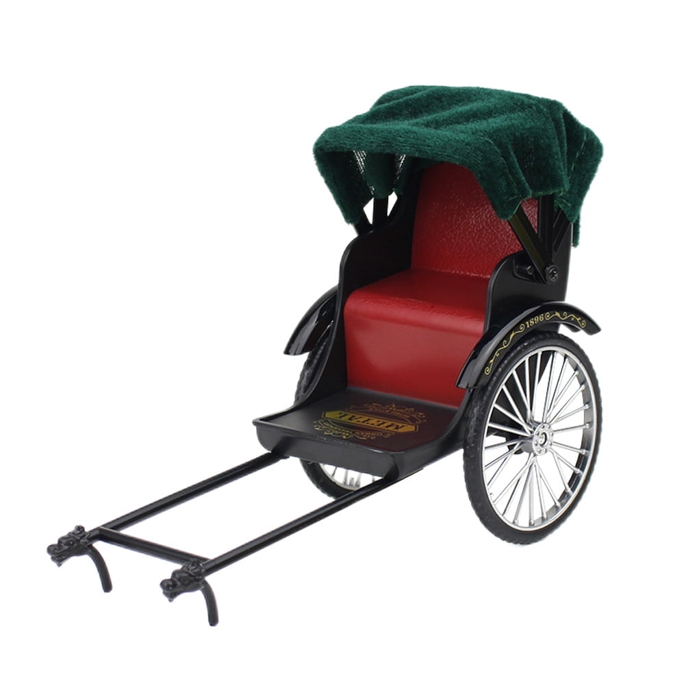 Creative Metal Rickshaw Ornament Rickshaw Cart Two Wheel Game Cart Off ...