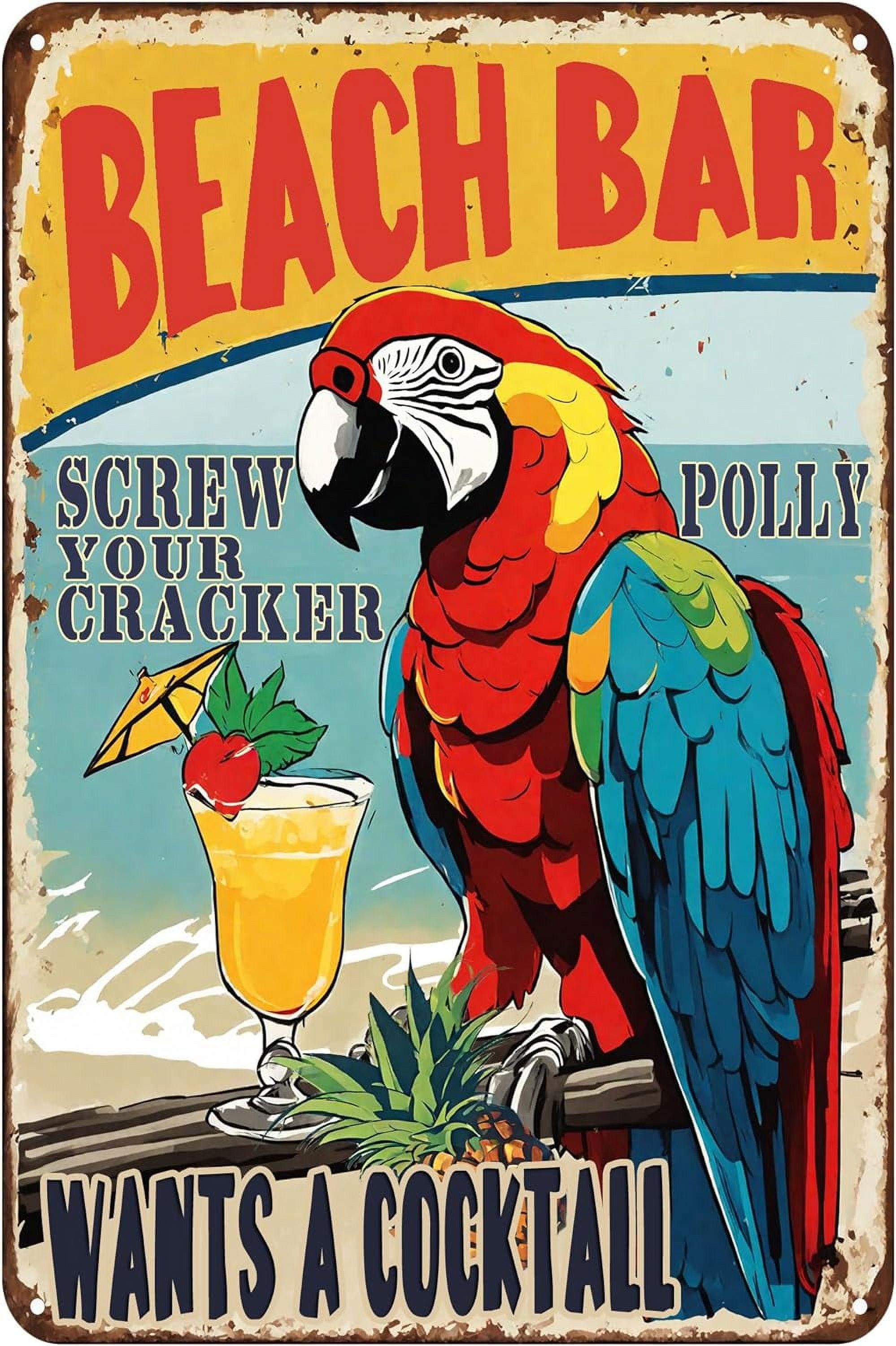 Metal Sign 8x12 Inches Beach Bar Tin Metal Sign Personalized Sign Great ...