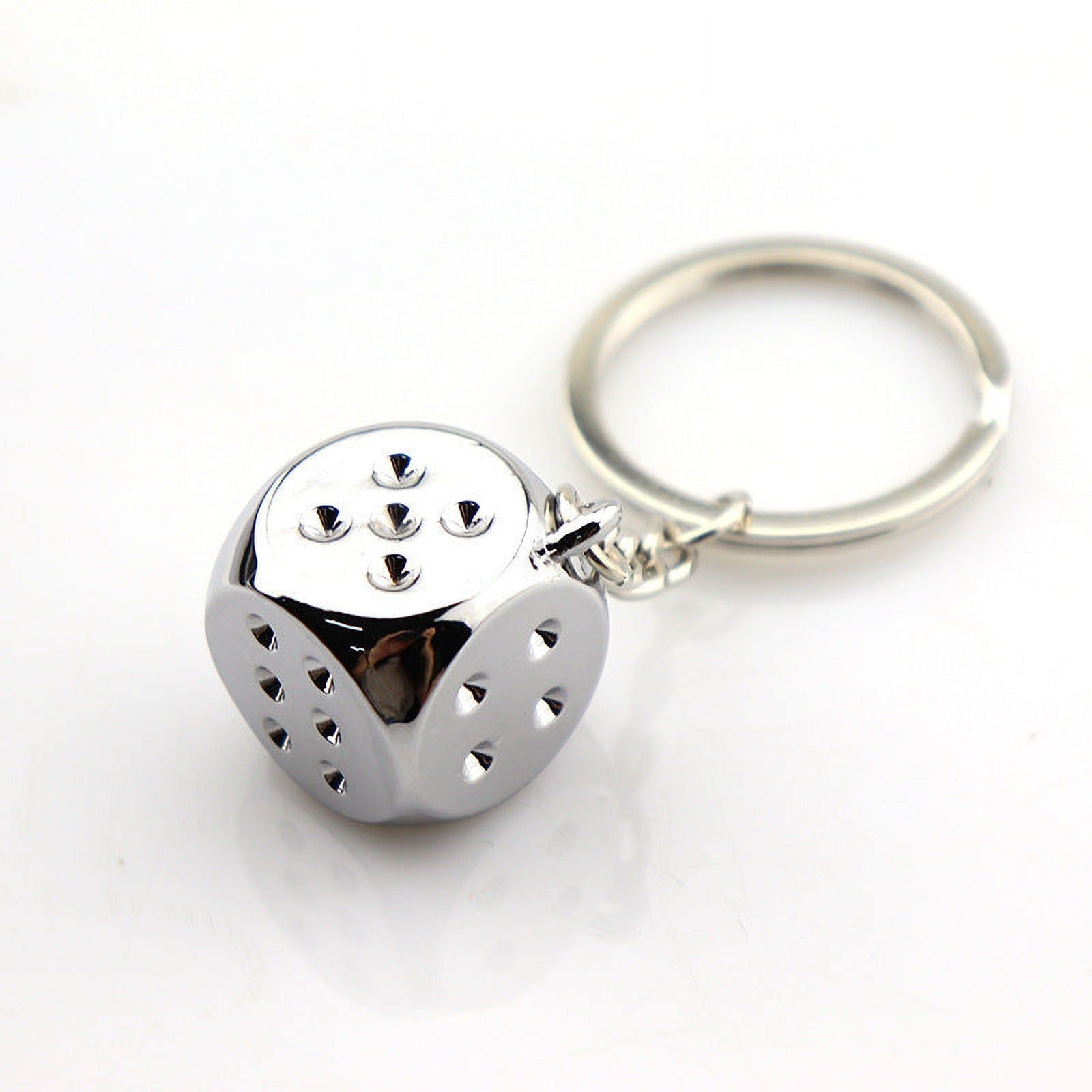 Creative Metal Three-dimensional Dice Keychain - Walmart.com