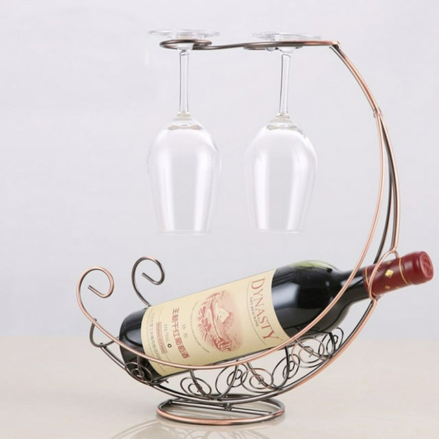 Creative Metal Wine Rack Hanging Wine Glass Holder Bar Stand Bracket ...