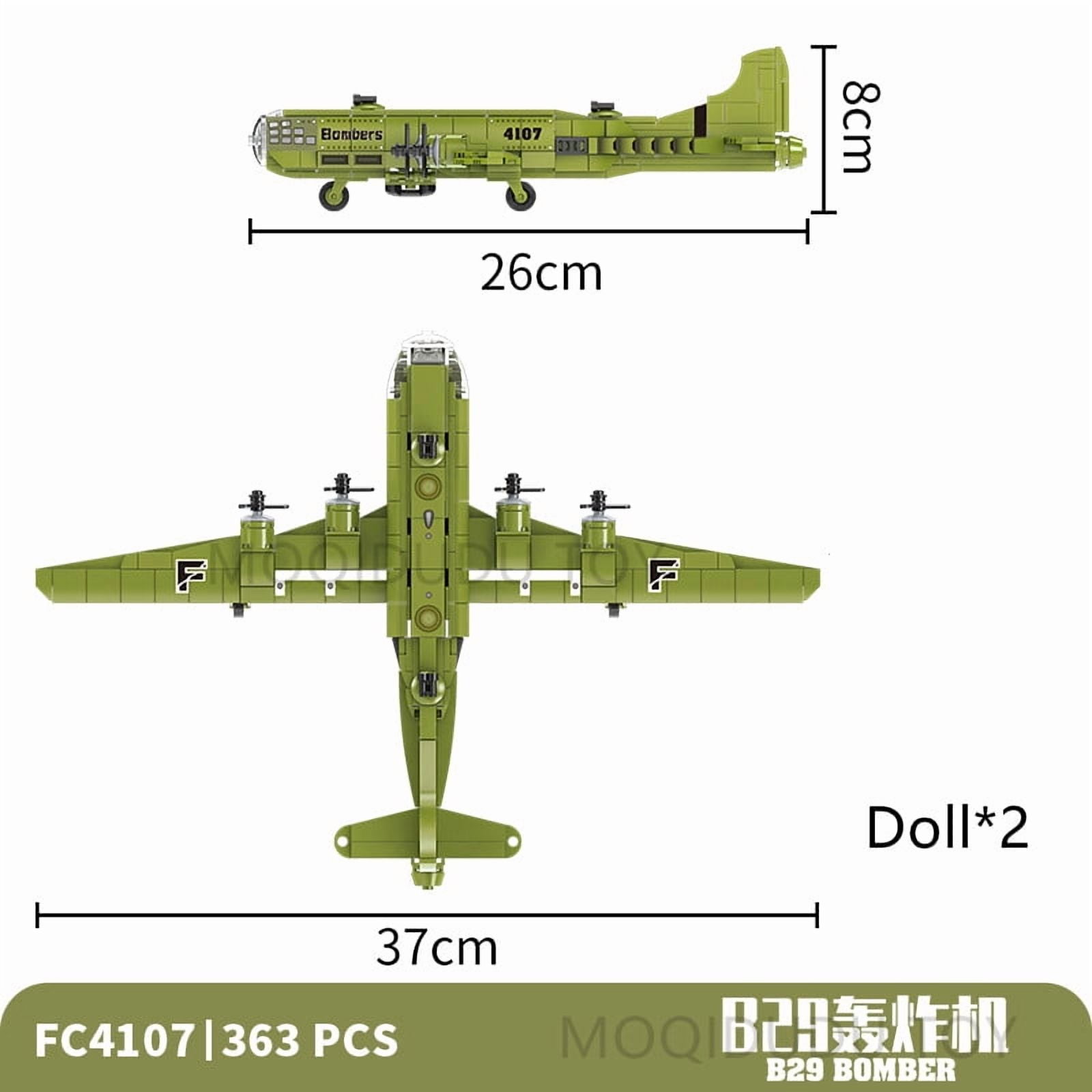 Creative Military Fighter Building Blocks Toy H20 WW2 J20 Bomber Model ...