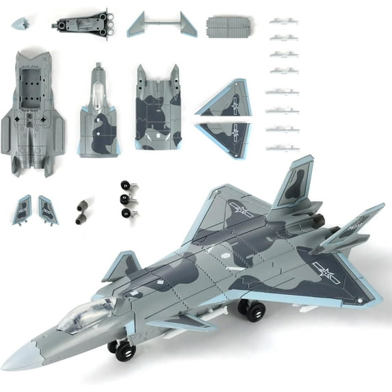 Creative Military Series Building Blocks F14 Su57 F22 M1070 Military ...