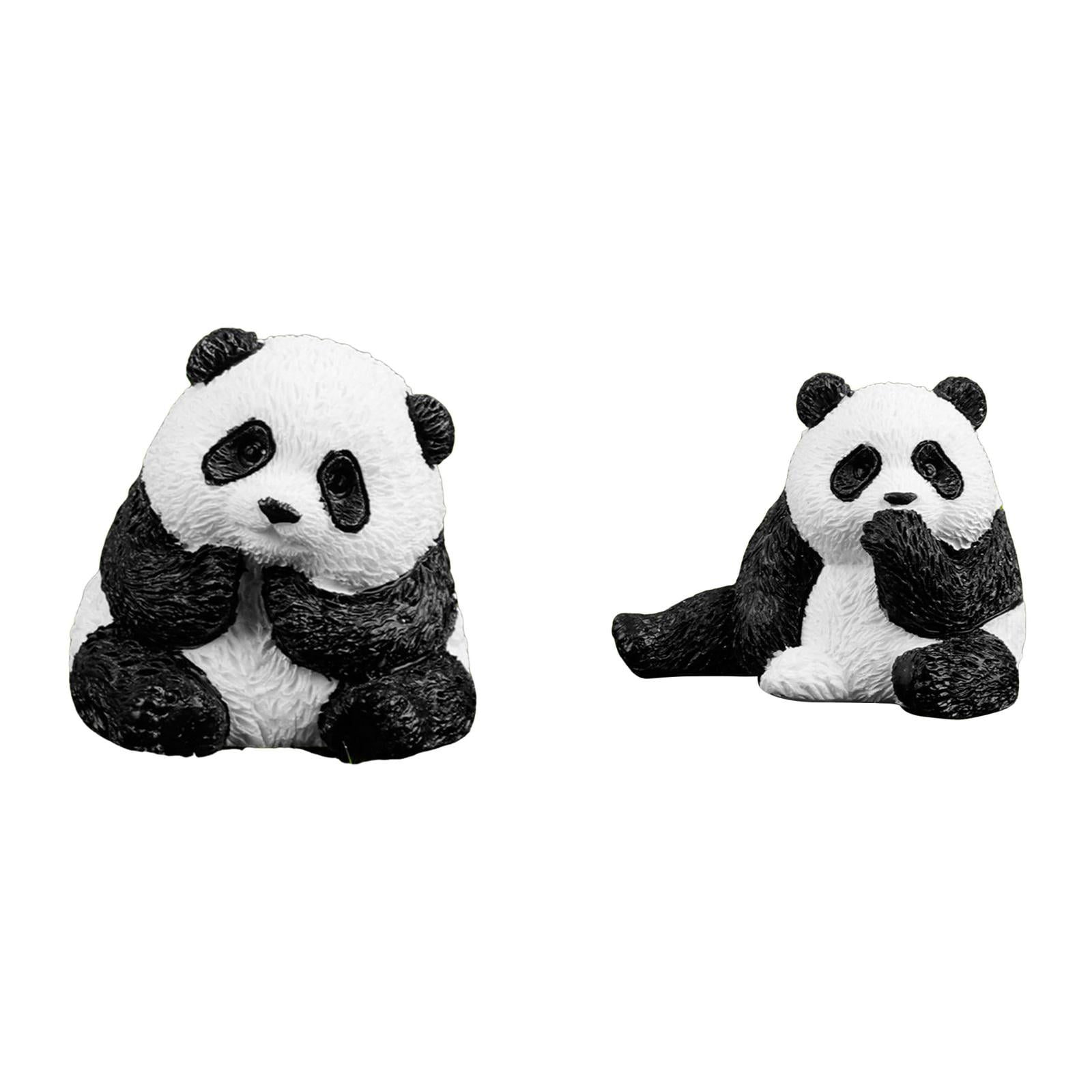 Creative Mini Panda Figures Resin Cute Animal Cake Toppers Garden ...