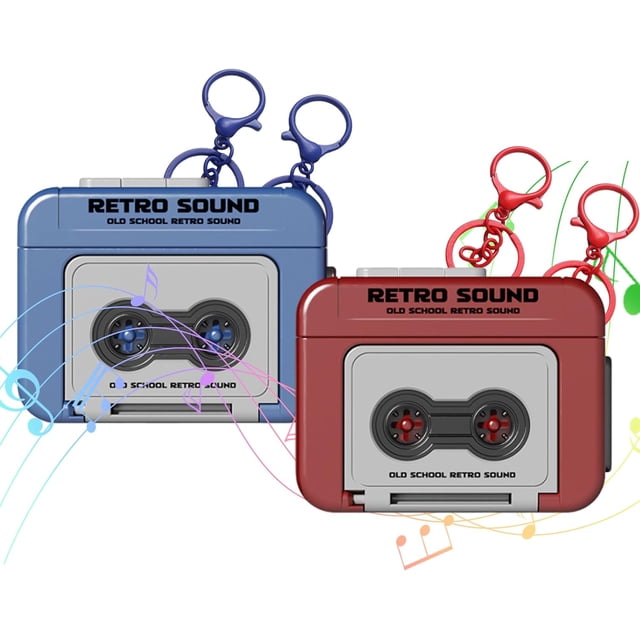 Creative Mini Tape Recorder Keychain, Retro Tape Recorder Keychain ...