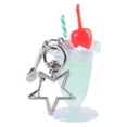 Creative Miniature Cream Cup Keychain for Women Girls Cute Bag Ornament ...