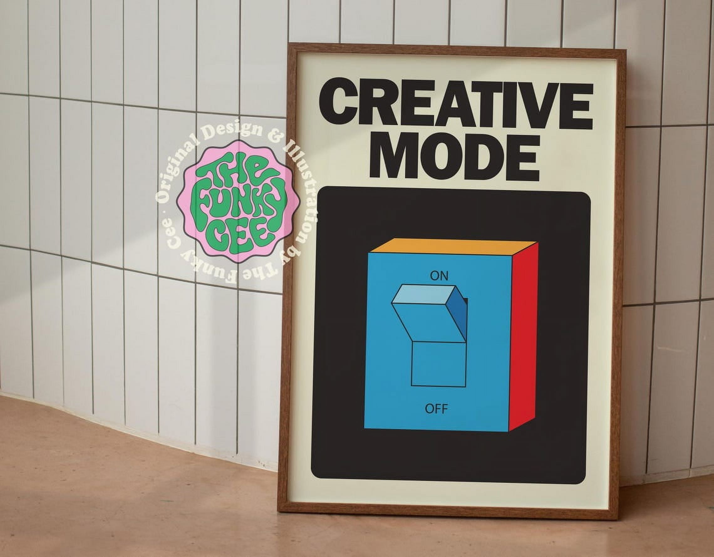 Creative Mode Retro Trendy Home Office Graphic Design Decor, Unframed ...