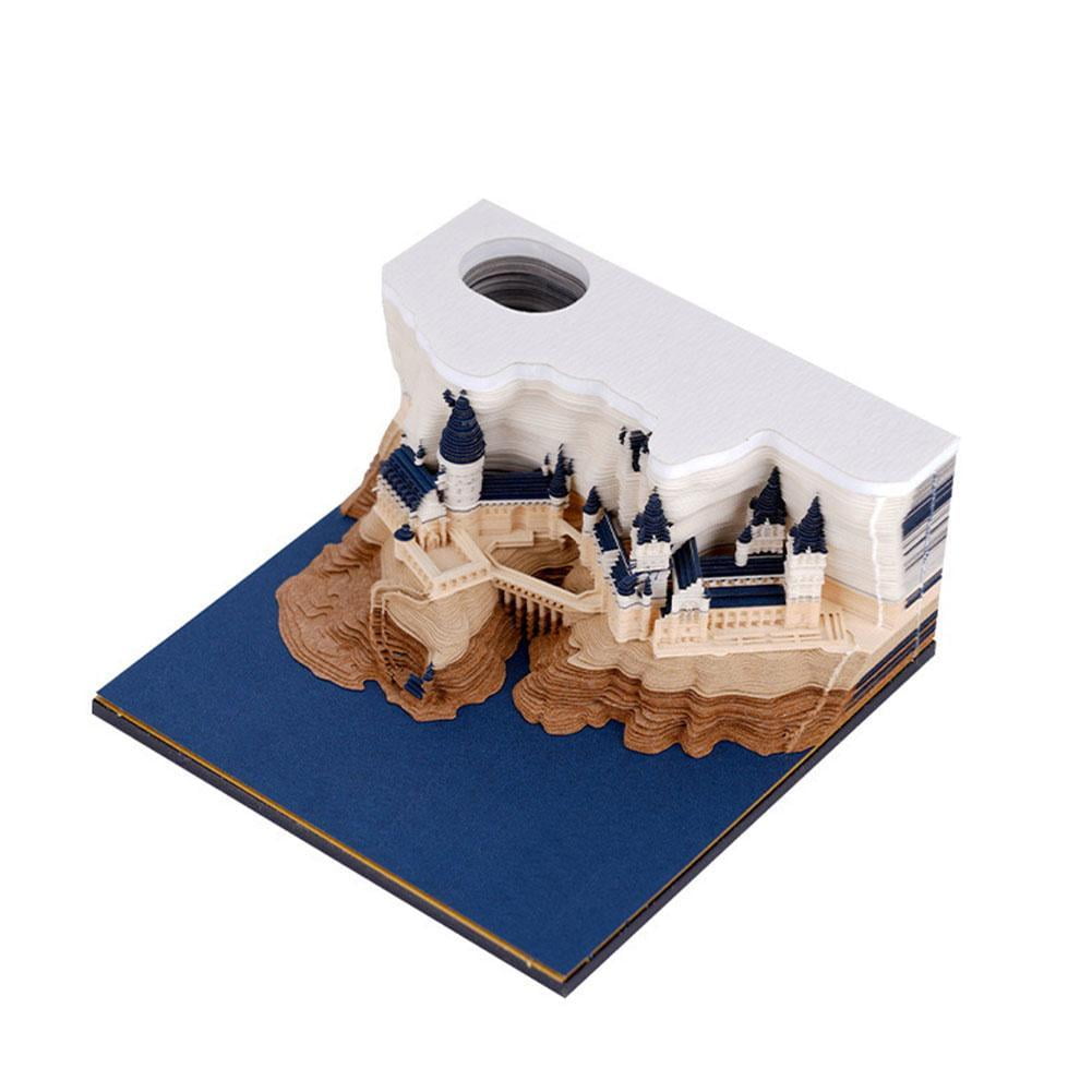 Creative Multi-function Memo Pad Notepad 3D Model Castle Note 3D Art ...