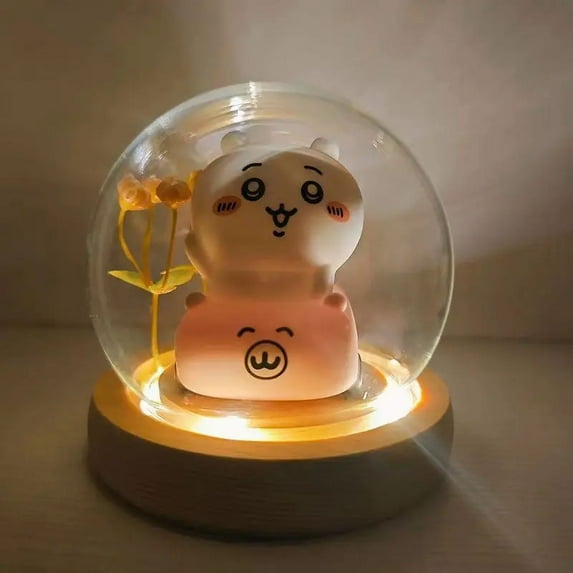 Creative Night Light Chiikawa Hachiware USAGI Small Table Lamp Bedroom ...