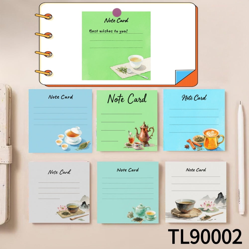 Creative Note Cards-Featuring Tea and Coffee Designs(3.54×3.54 Inches ...