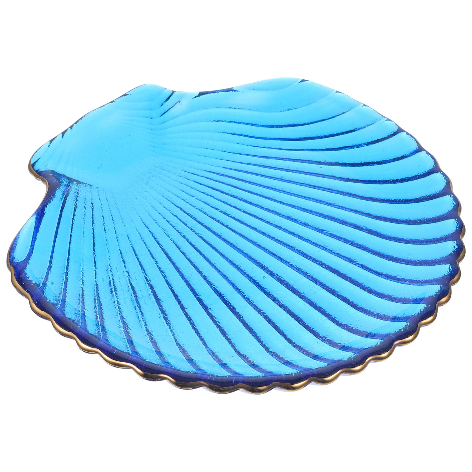 Creative Ocean Theme Dish Plate Shell Shape Glass Plate Party Use Food ...