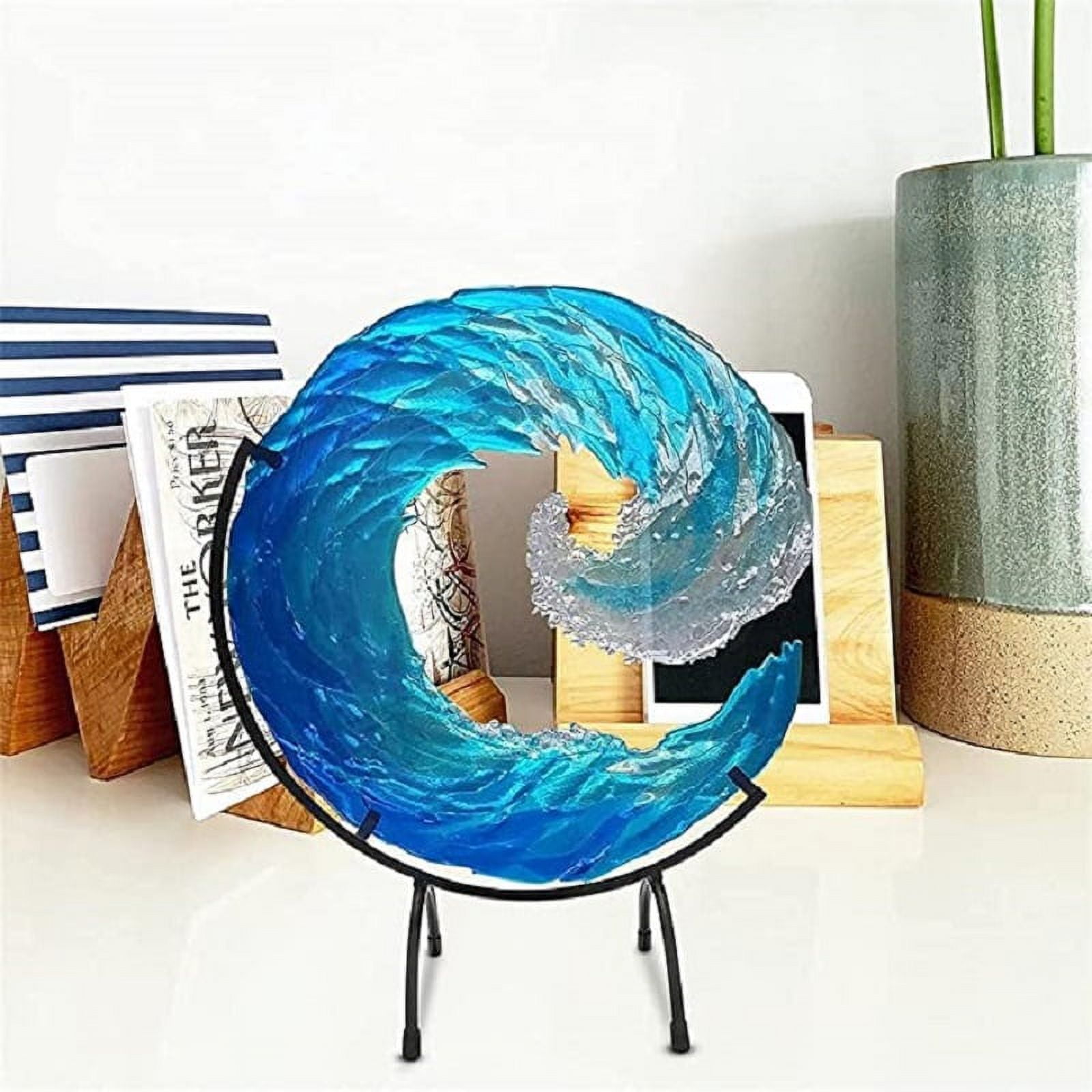 Creative Ocean Wave Desktop Ornament,7.87in Ocean Wave Art Handmade ...