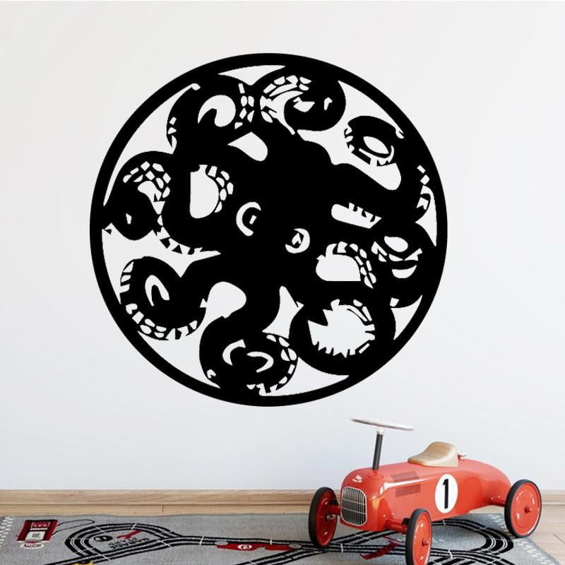 Creative Octopus Prints Wall Sticker for Home Decor Living Room Boys ...