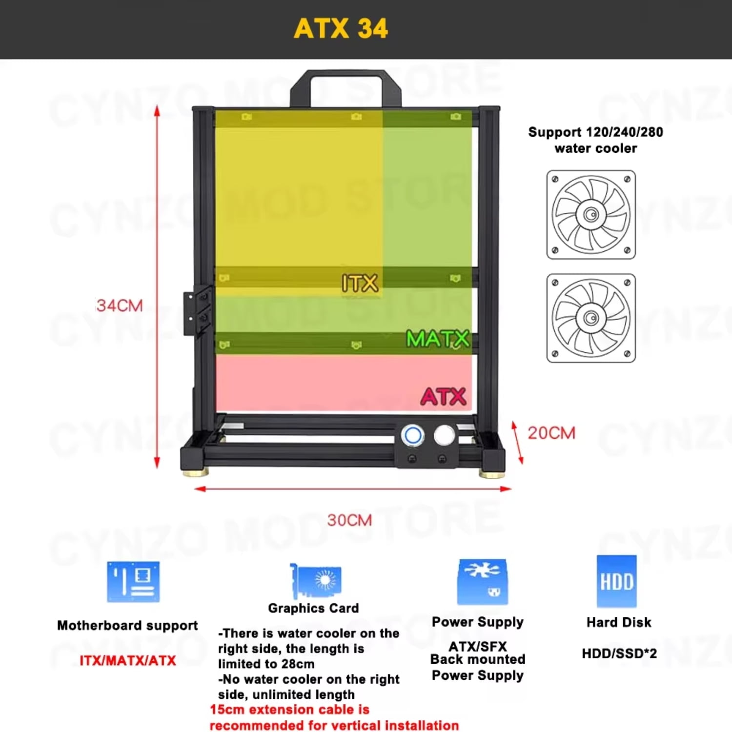 Creative Open Frame Aluminum DIY Gaming Computer Chassis Rack Tower ...