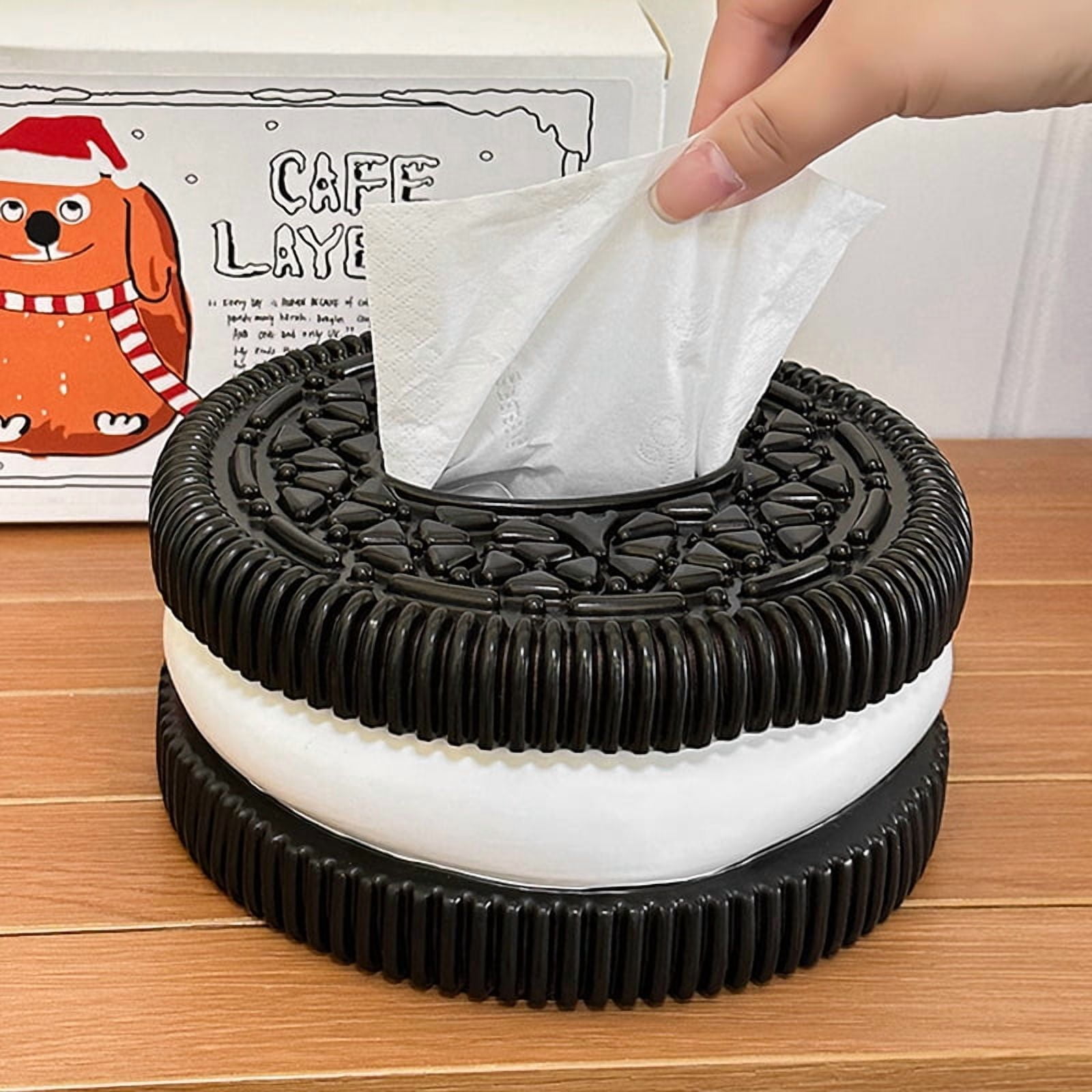 Creative Oreo Paper Box for Home Living Room Bedroom Desktop Tissue Box ...
