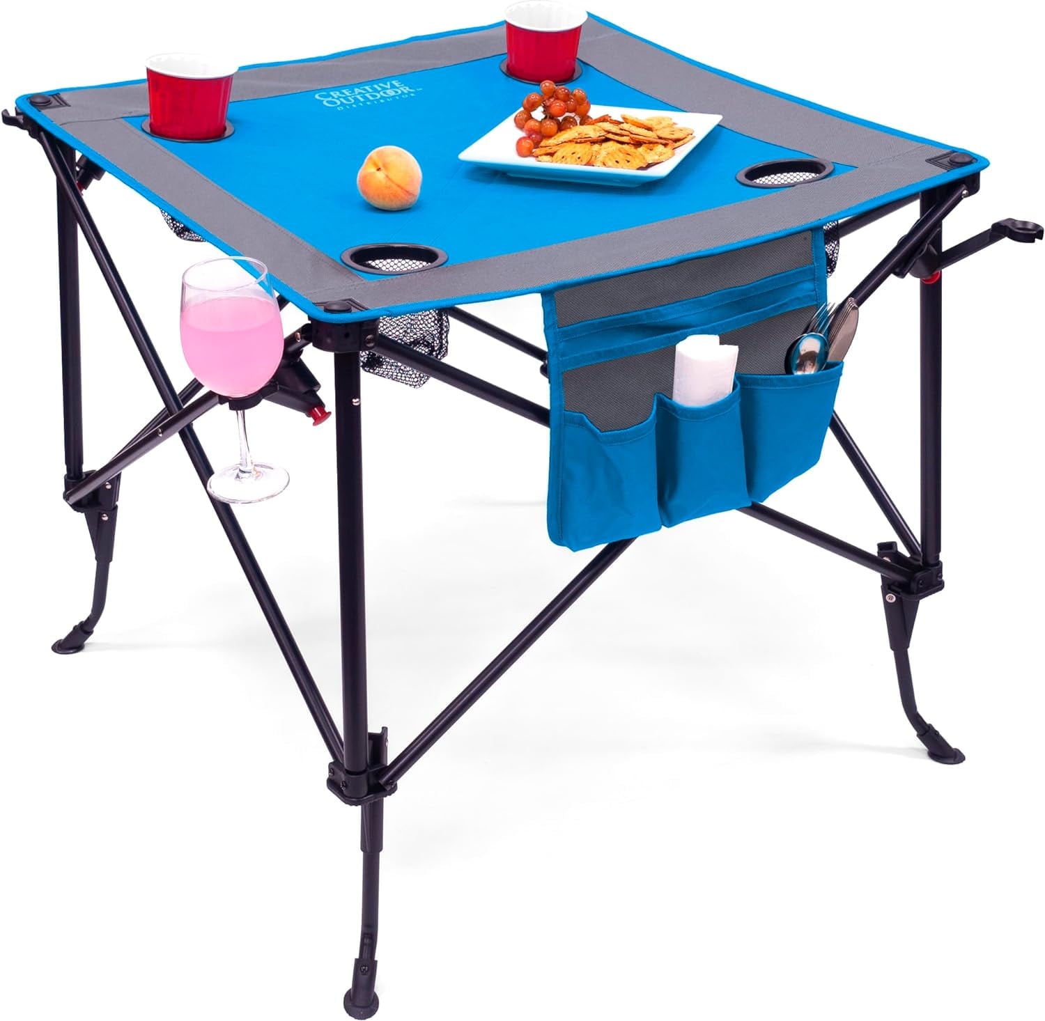 Creative Outdoor Folding Portable Picnic Table Dual Height Tailgate ...