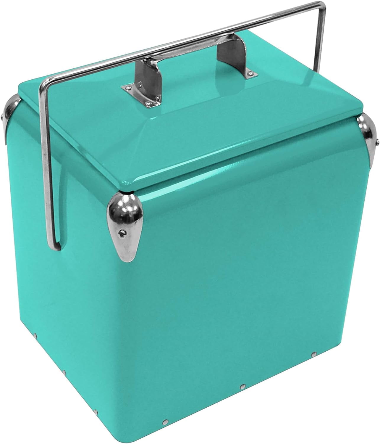 CREATIVE OUTDOOR Retro Legacy Teal Ice Chest, Stainless Steel Outdoor ...
