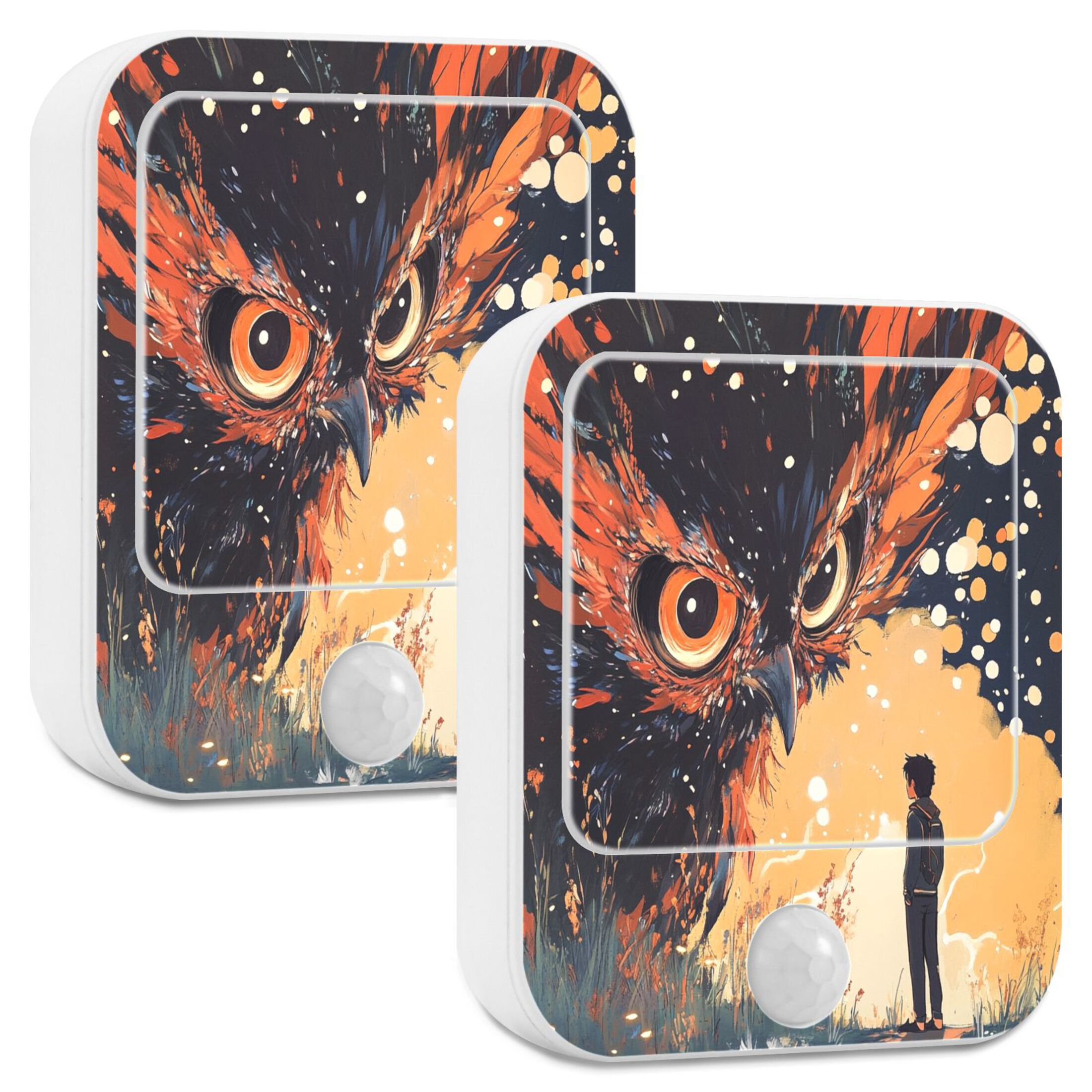 Creative Owl 2 Pack Night Light with Motion Sensor, Adjustable Warm LED ...