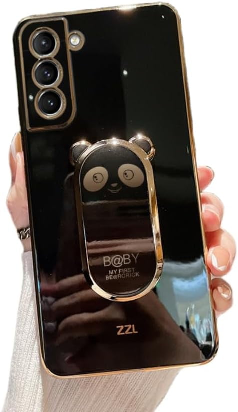 Creative Panda Folding Bracket Phone Case with Invisible Bracket, Cute ...